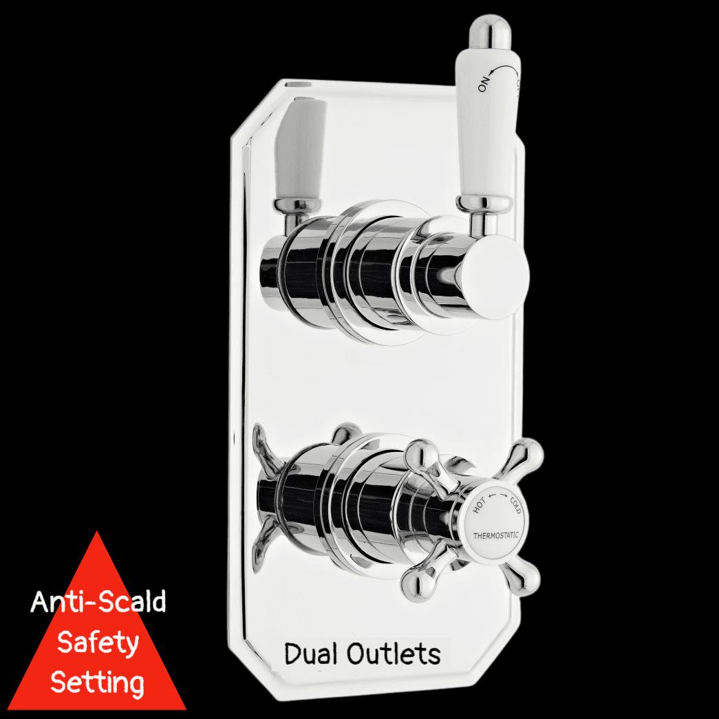 Victoria / Cambridge Dual Outlet Concealed Thermostatic Shower Valve