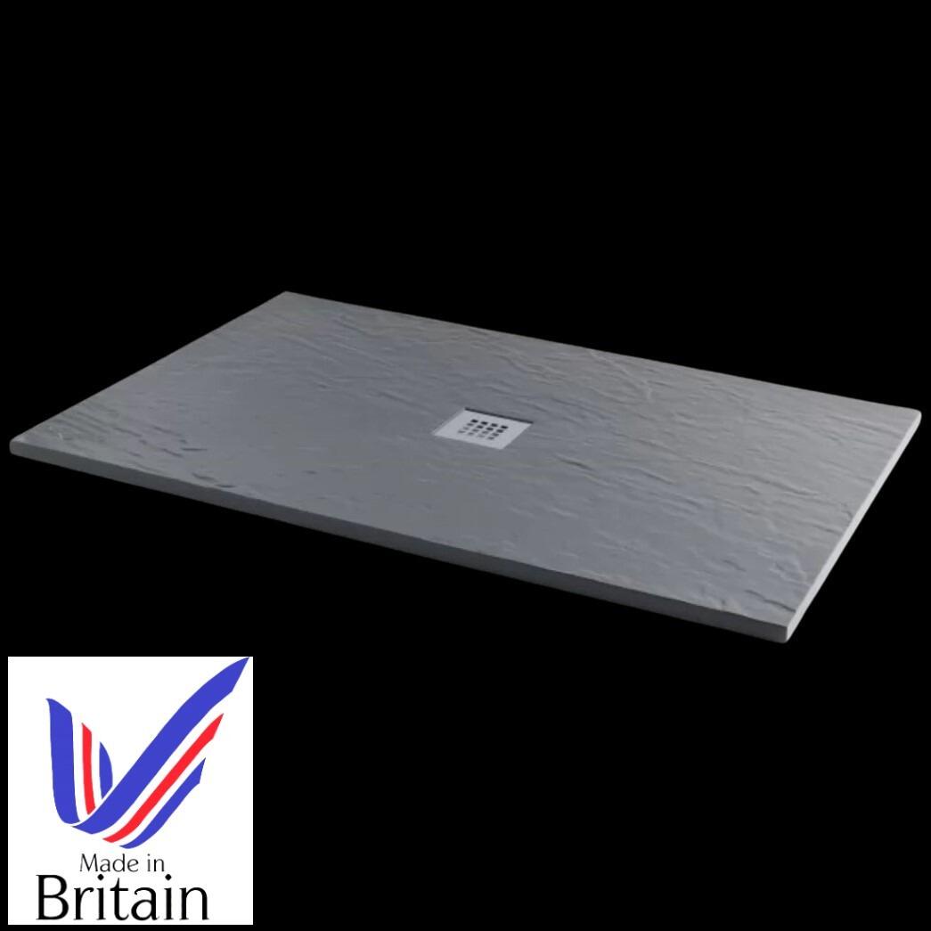 Tempo / Peoria 25mm Grey Slate Effect Shower Trays