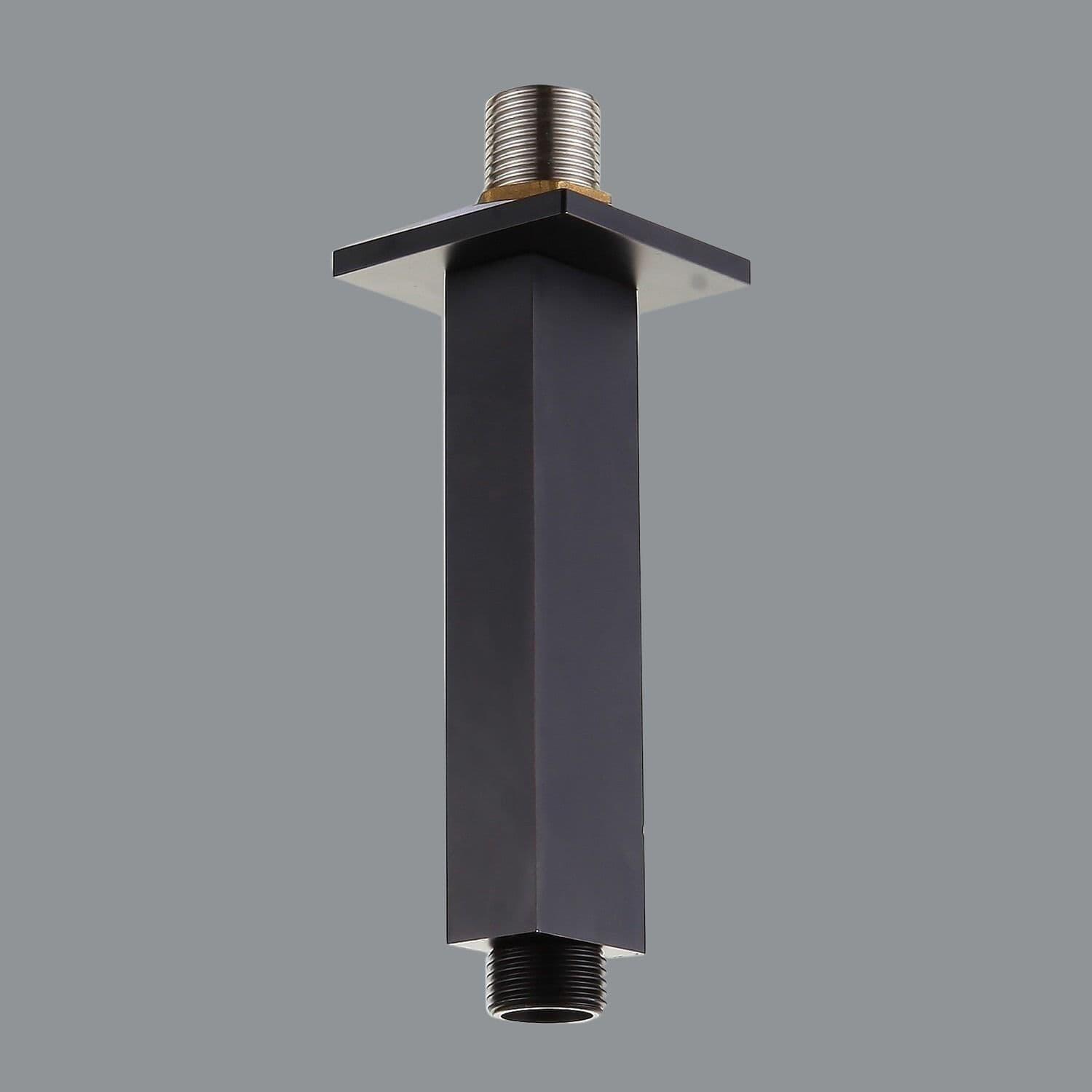 Nexus Matt Black Square Ceiling Mounted Drop Down Shower Arm