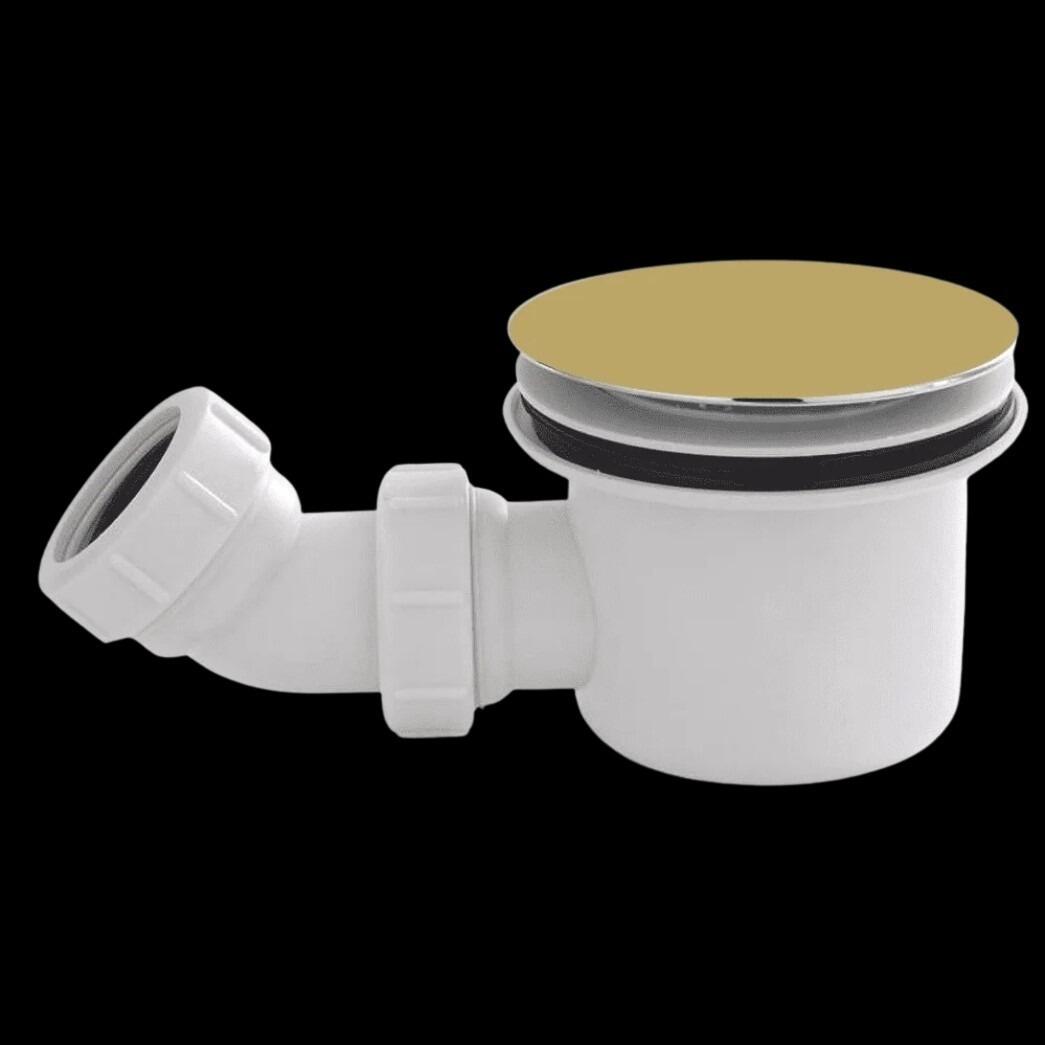 90mm Brushed Brass Easy Clean Fast Flow Shower Waste