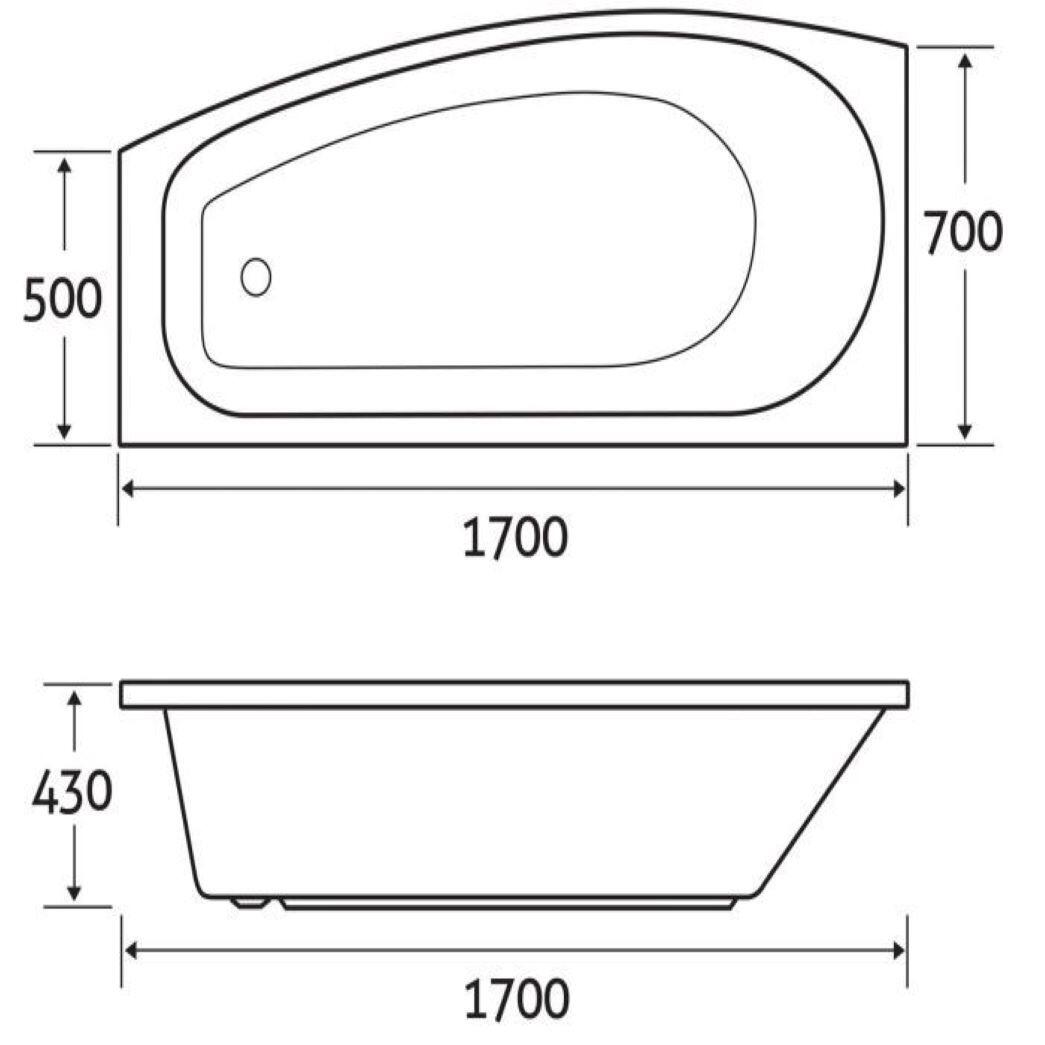 Renaissance Compact Right Hand Space Saver Bath Standard or Super ...