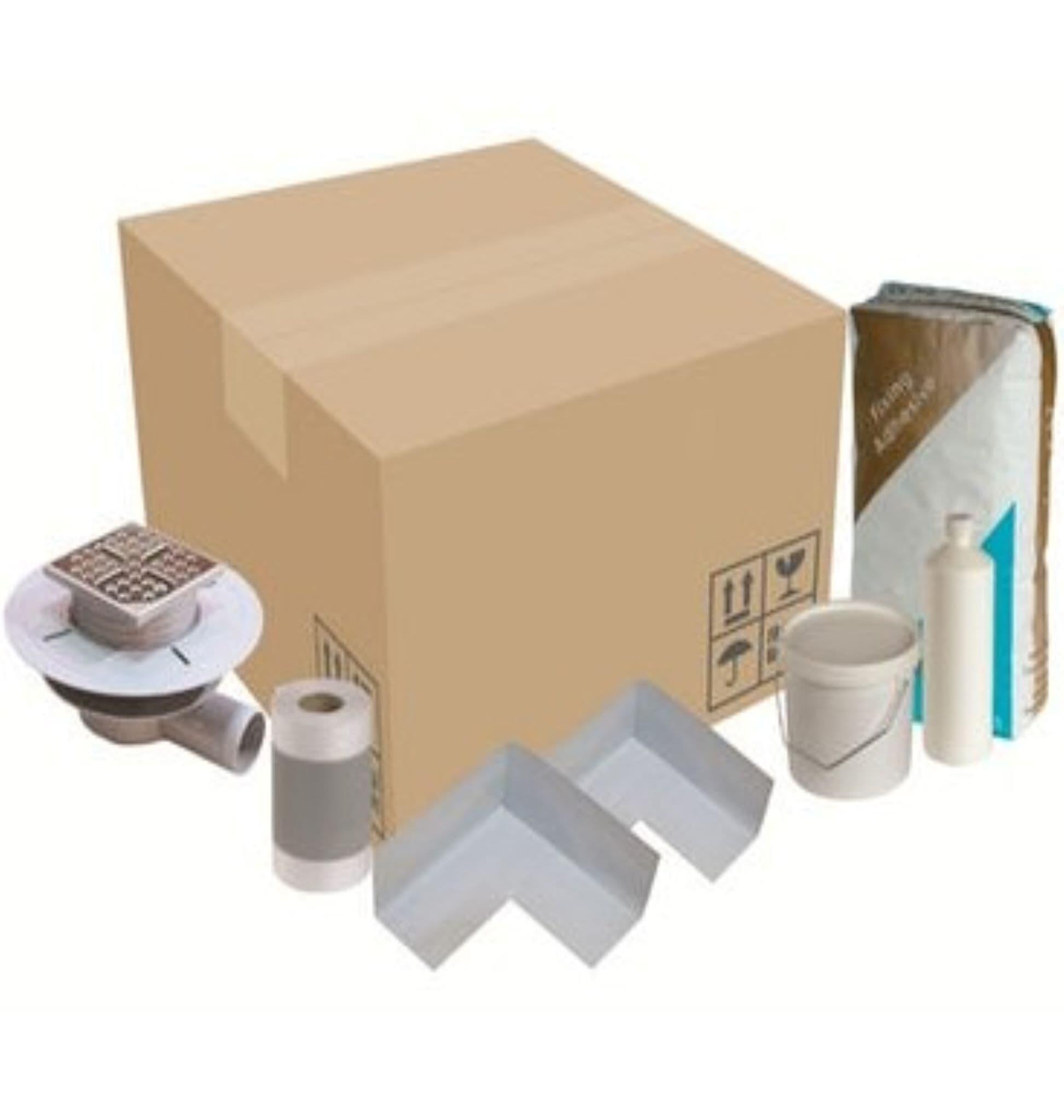 Aquatec Tile Over Wet Room Former With Linear Drain & Waterproof ...