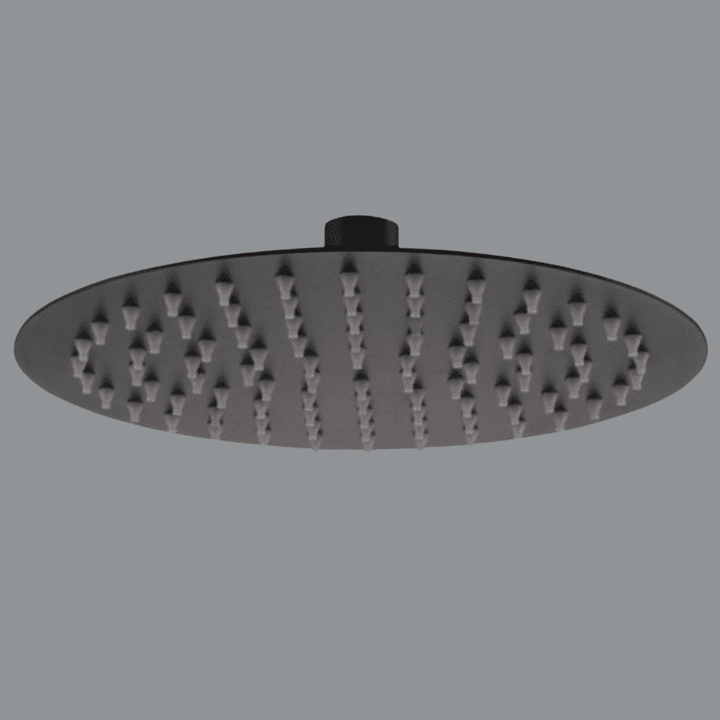 Nexus Round Ultra Slim Black Stainless Steel Shower Head