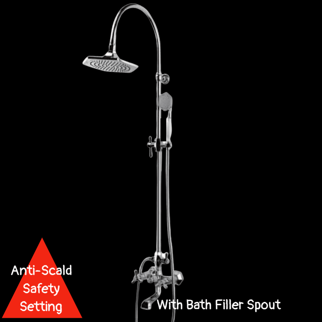 Ariana / Adonis Thermostatic Art Deco Style Shower Pack