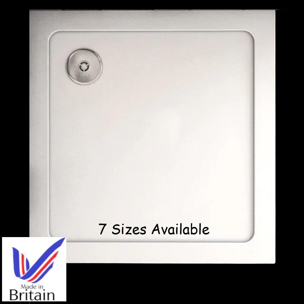 Square 45mm Profile Stone Resin Shower Trays -5 Sizes Available
