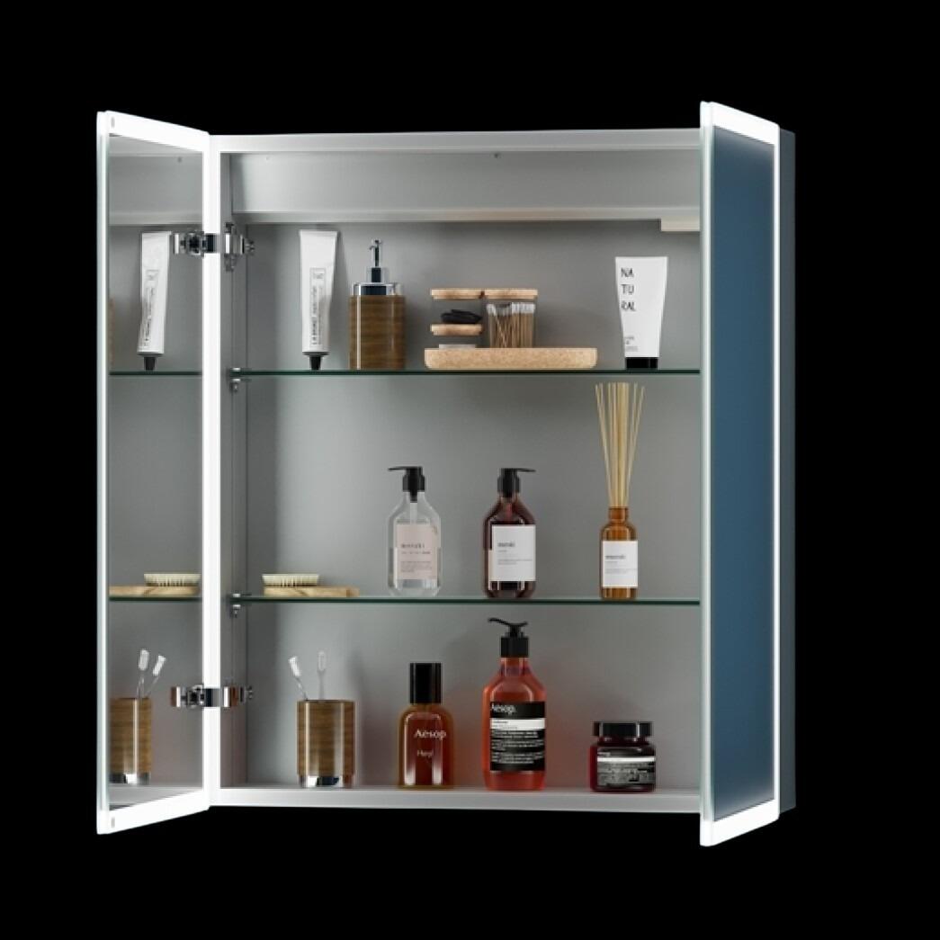 Libra / Lapis LED Double Door Mirrored Wall Cabinet
