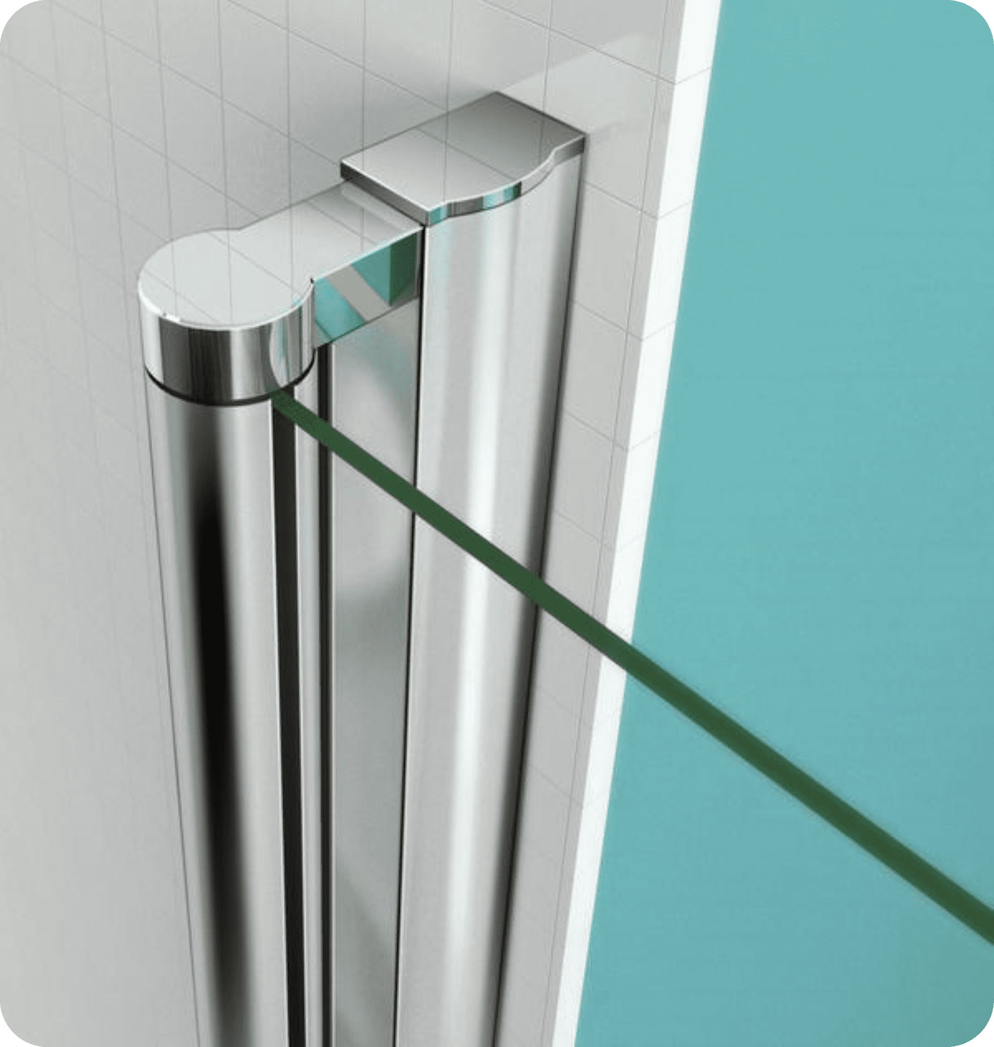 Easy Access 180 Degree Opening Double Pivot Door Shower Enclosure