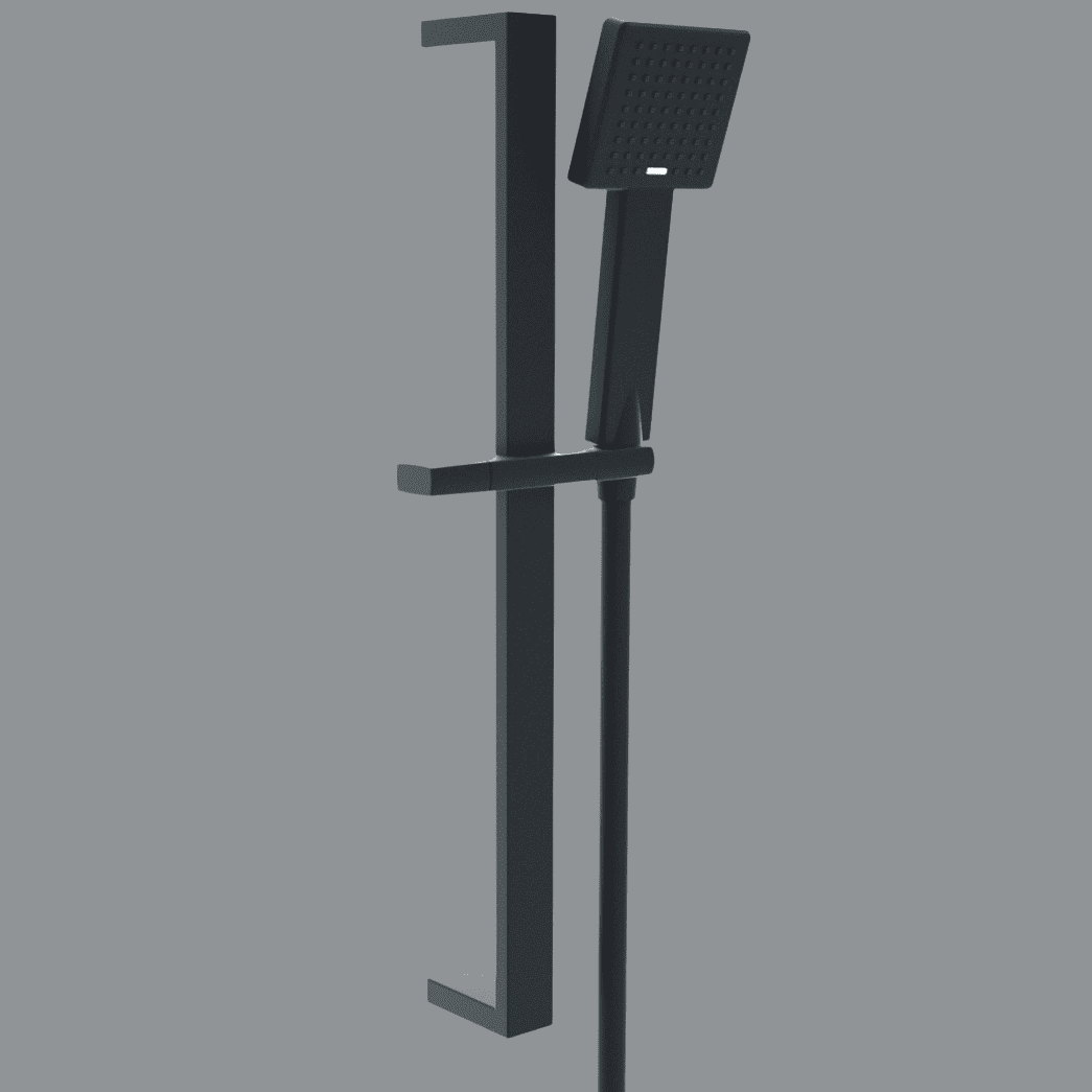 Nexus Square Matt Black Adjustable Slide Rail Kit & Handset