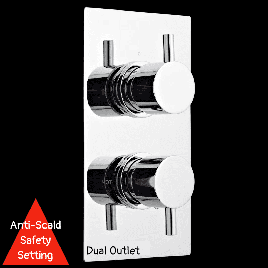 Planet / Vade Dual Outlet Concealed Thermostatic Shower Valve 1