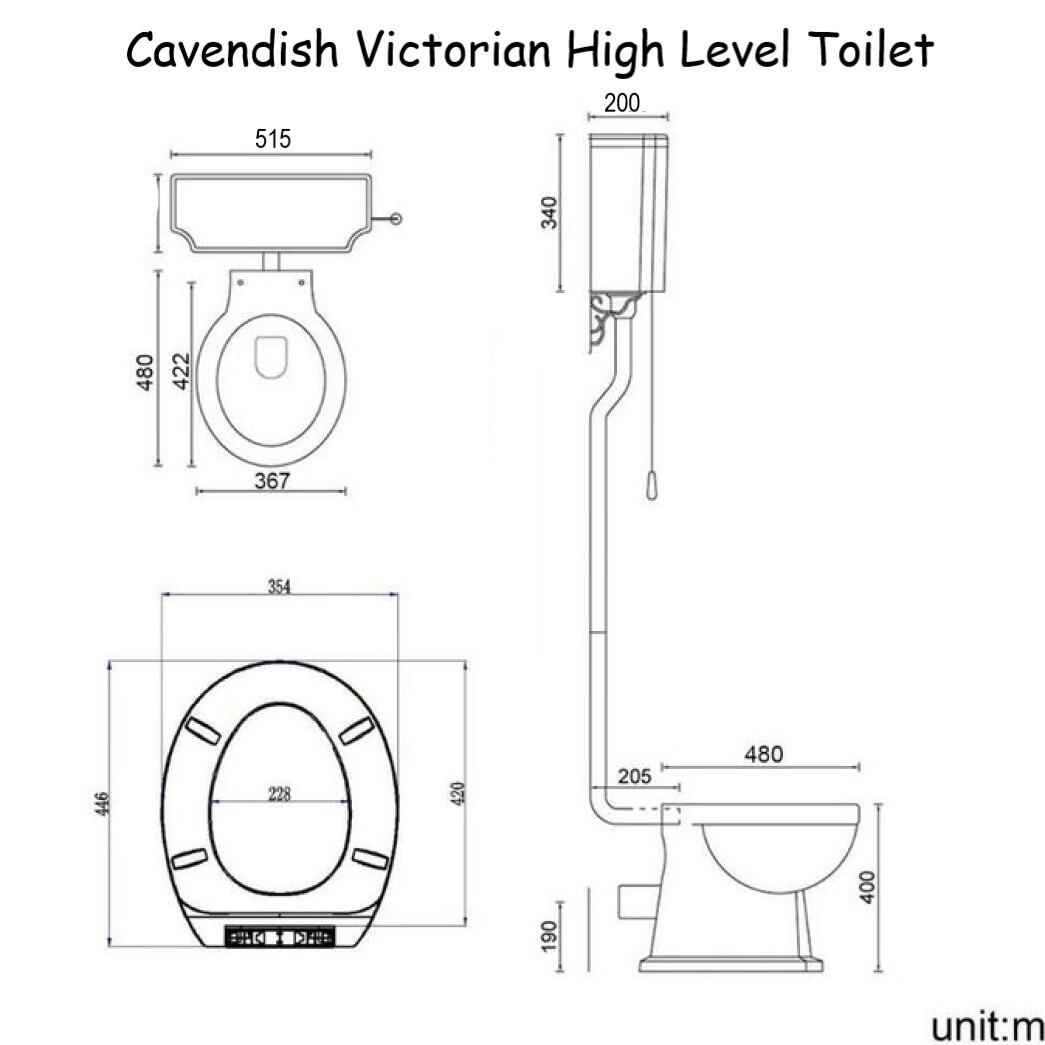 Cavendish Victorian Traditional High Level Toilet Pack with Cistern ...