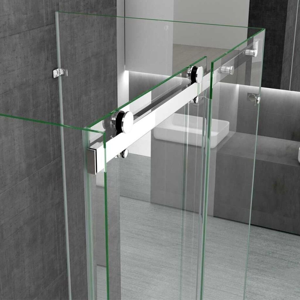 Rimini 8mm Frameless 3‑Sided Shower Enclosure with Sliding Door ...