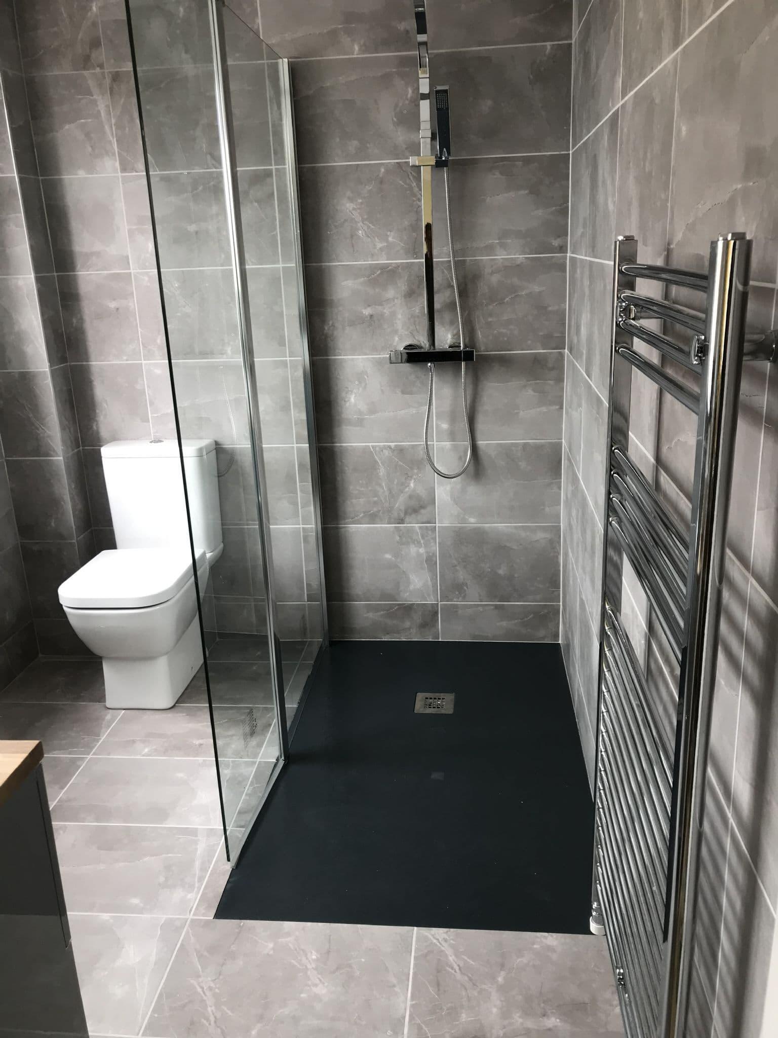 Tempo / Peoria White Slate Effect Shower / Wet Room Trays