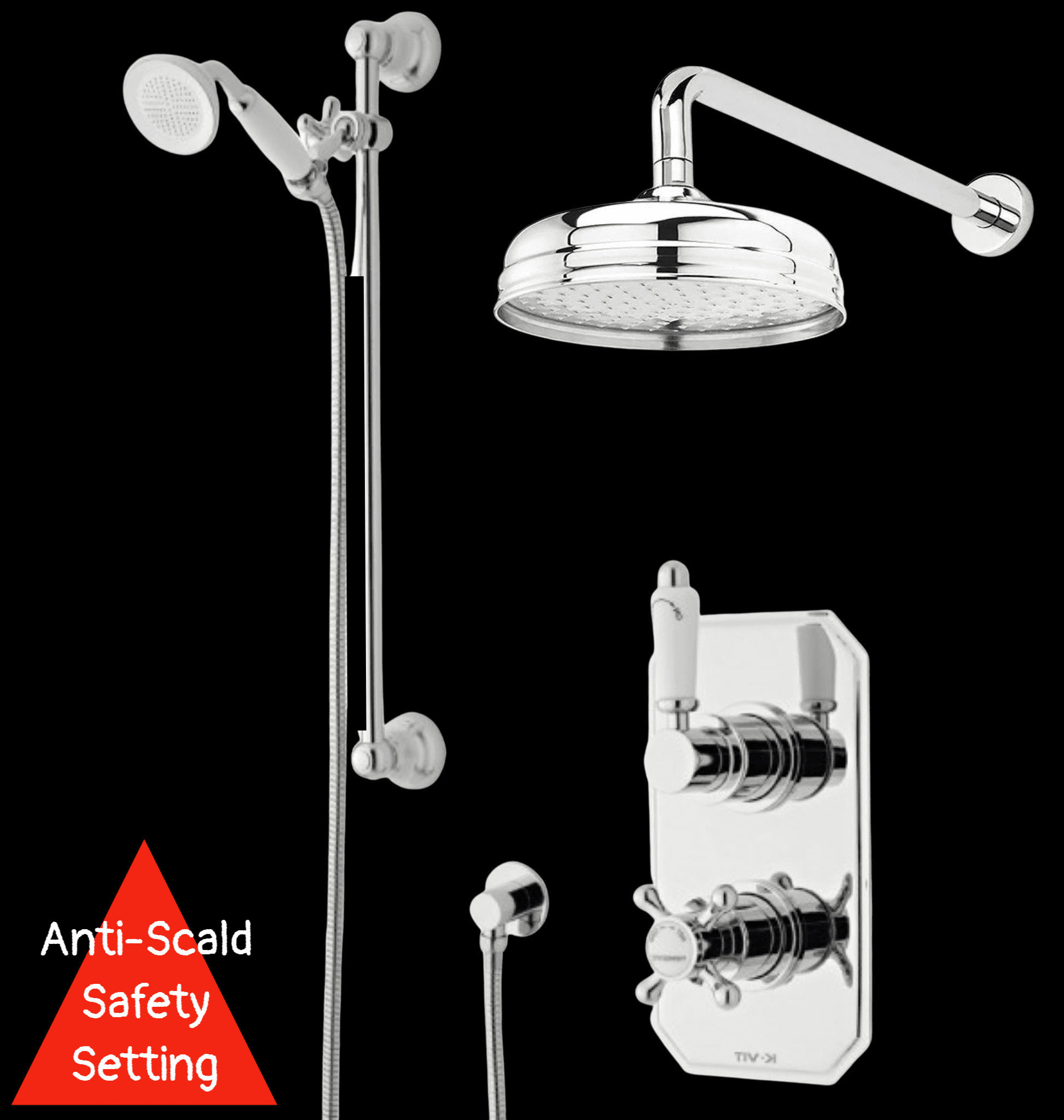 Victoria Option 3 Traditional Concealed Thermostatic Shower Pack
