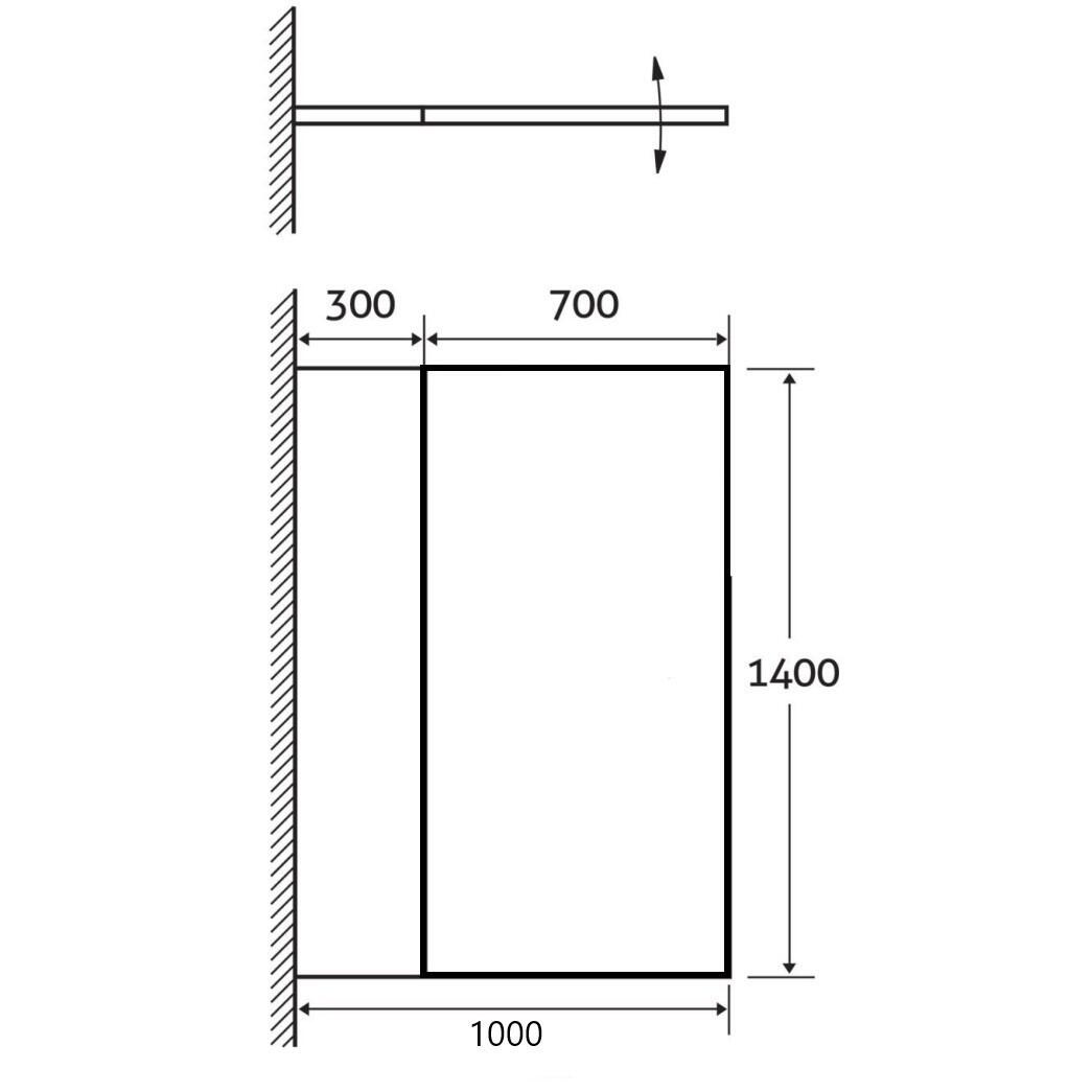 Kartell Koncept 6mm Square Edge Single Bath Shower Screen with ...