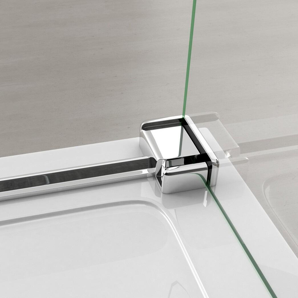 Rimini 8mm Frameless 3‑Sided Shower Enclosure with Sliding Door ...
