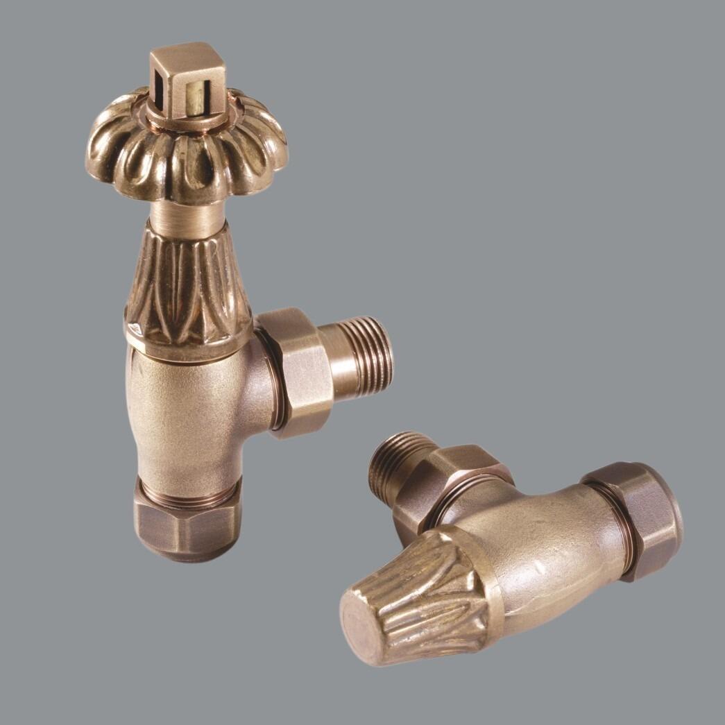 Nostalgia Traditional Brass Thermostatic Radiator Valve Kit