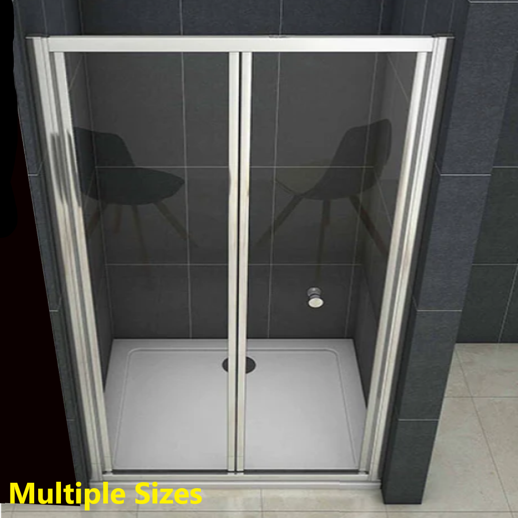 180° Inward Folding Bi-Fold Shower Door Space-Saving Enclosure for ...