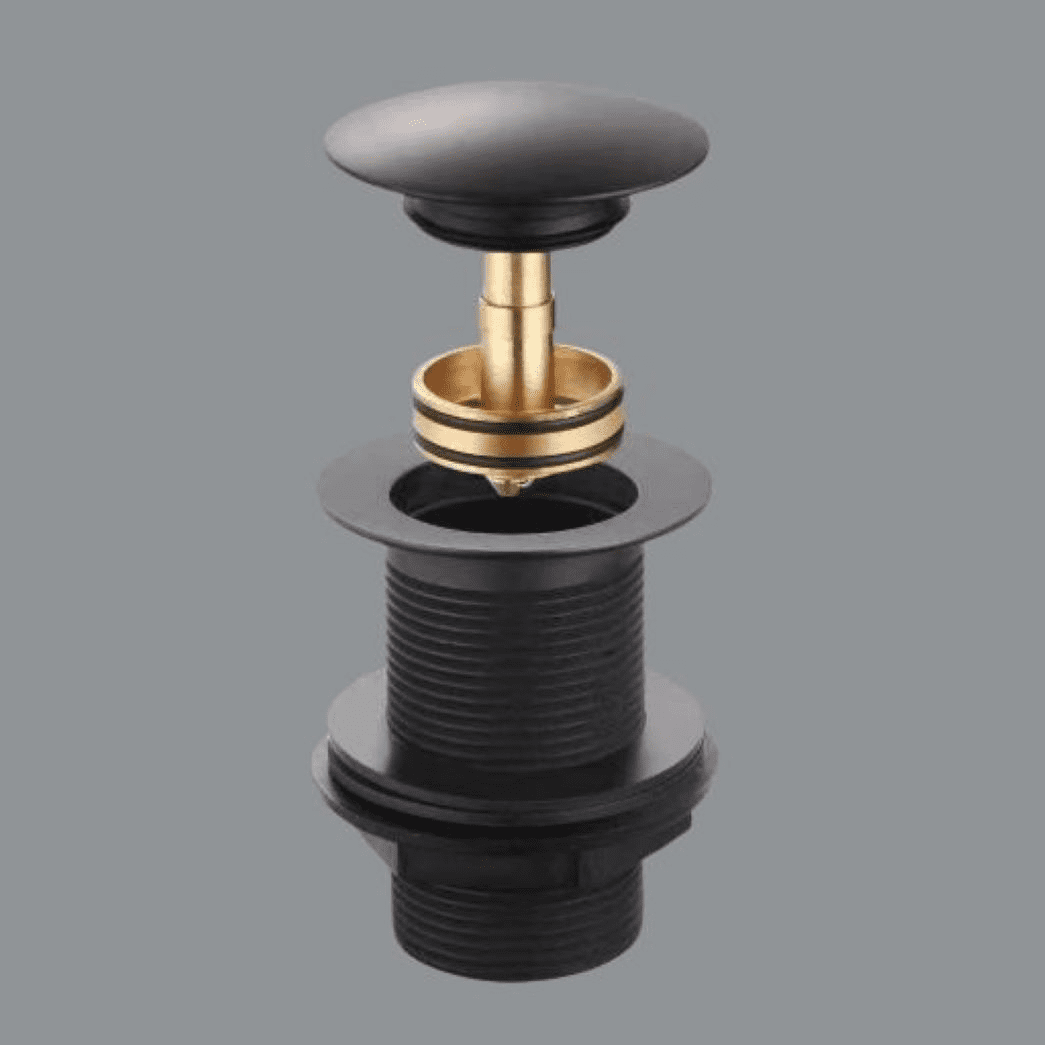 Black Click Clack Unslotted Basin Waste
