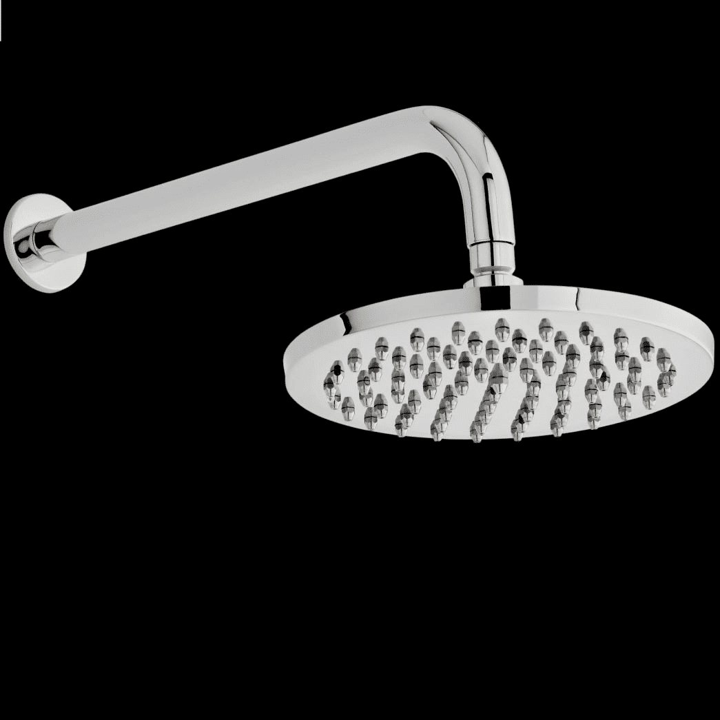 200mm Round Chrome Deluge Rain Shower Overhead Drencher with Fixed Arm