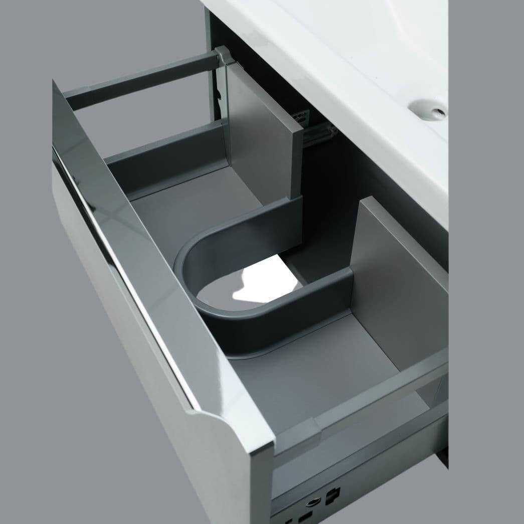 Britannia 1200mm Gloss White Wall Hung Vanity Unit with Double Ceramic ...