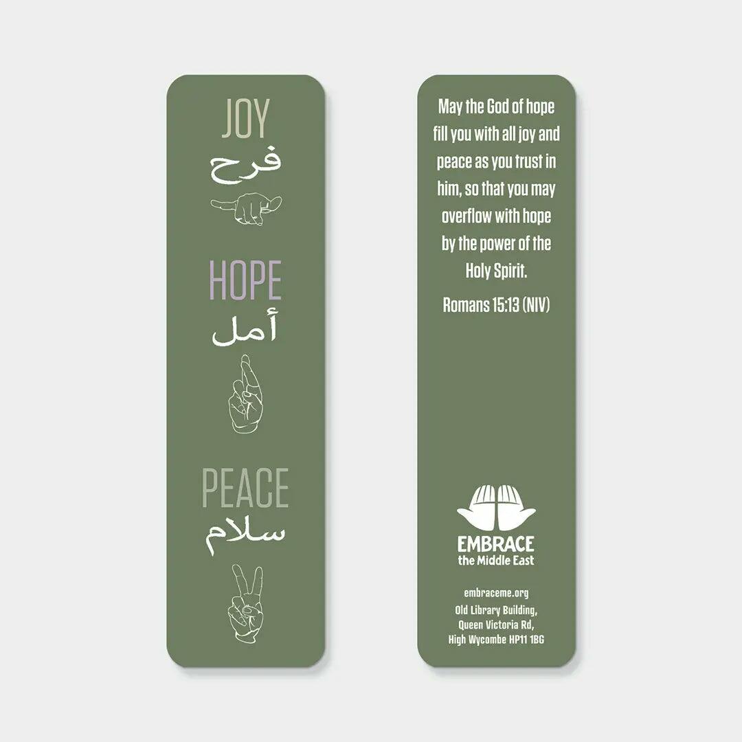 Charity Stationery | Joy Hope Peace Bookmark
