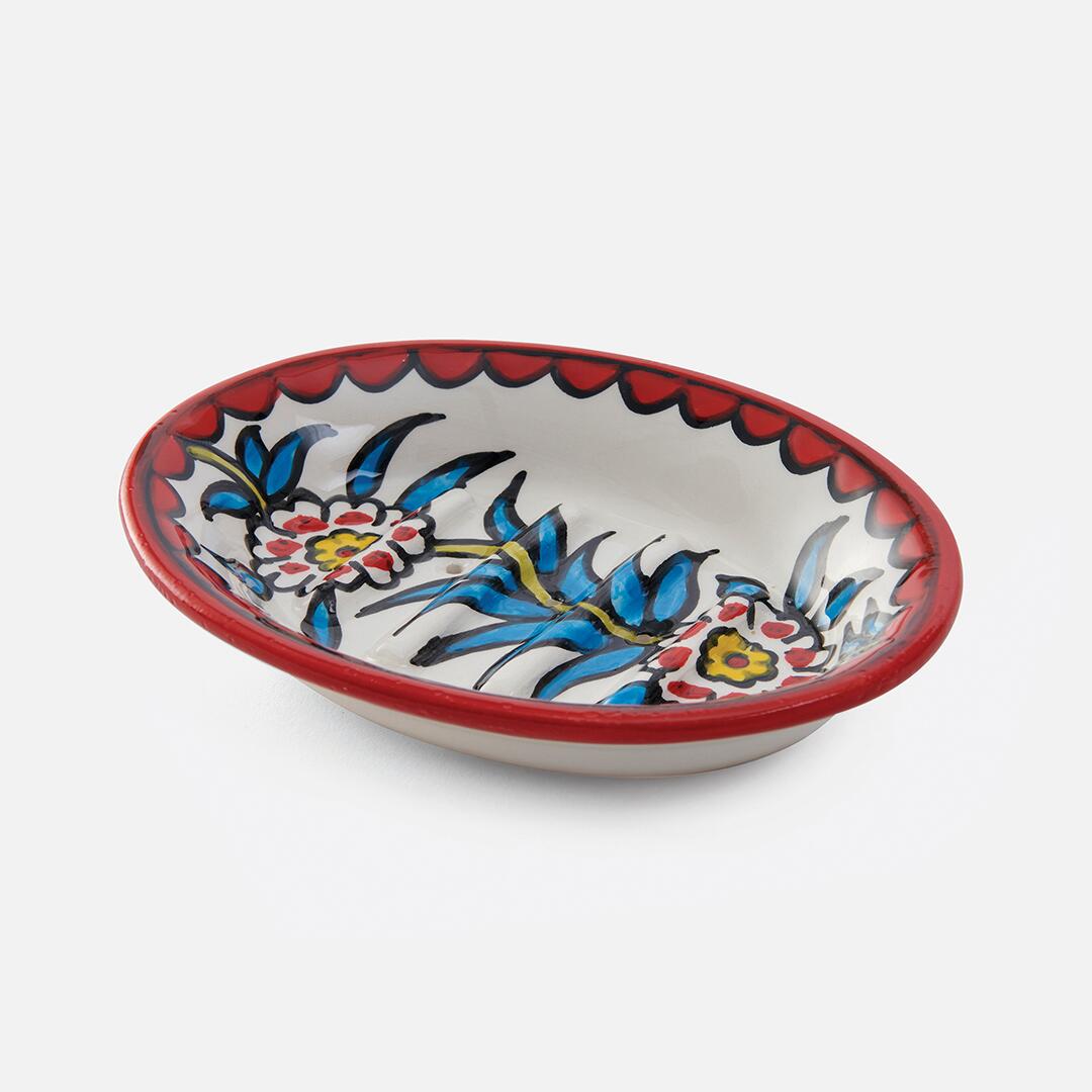 Homeware - Palestinian Ceramic Soap Dish Gerbera