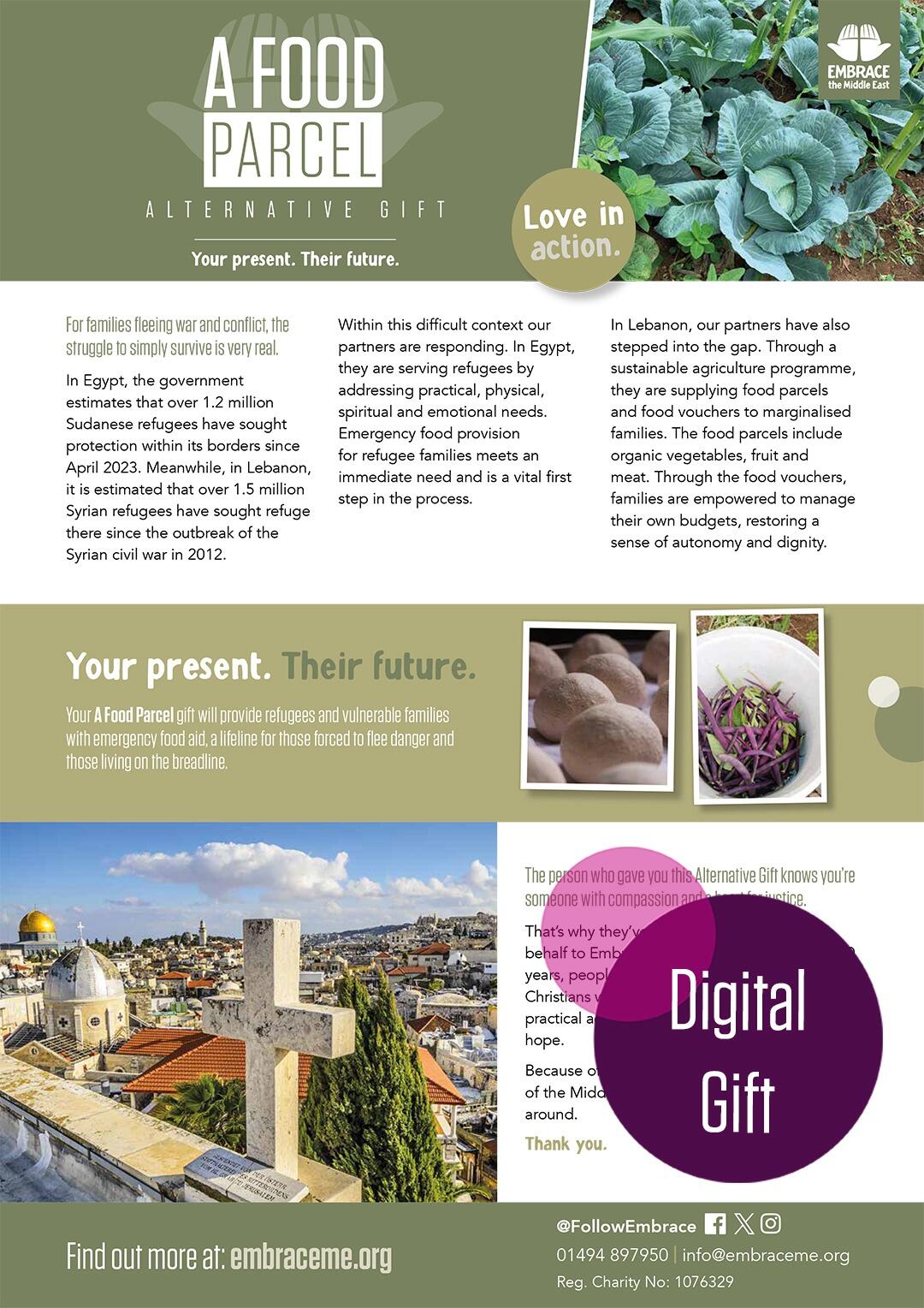 Alternative Gift - A Food Parcel - Digital gift