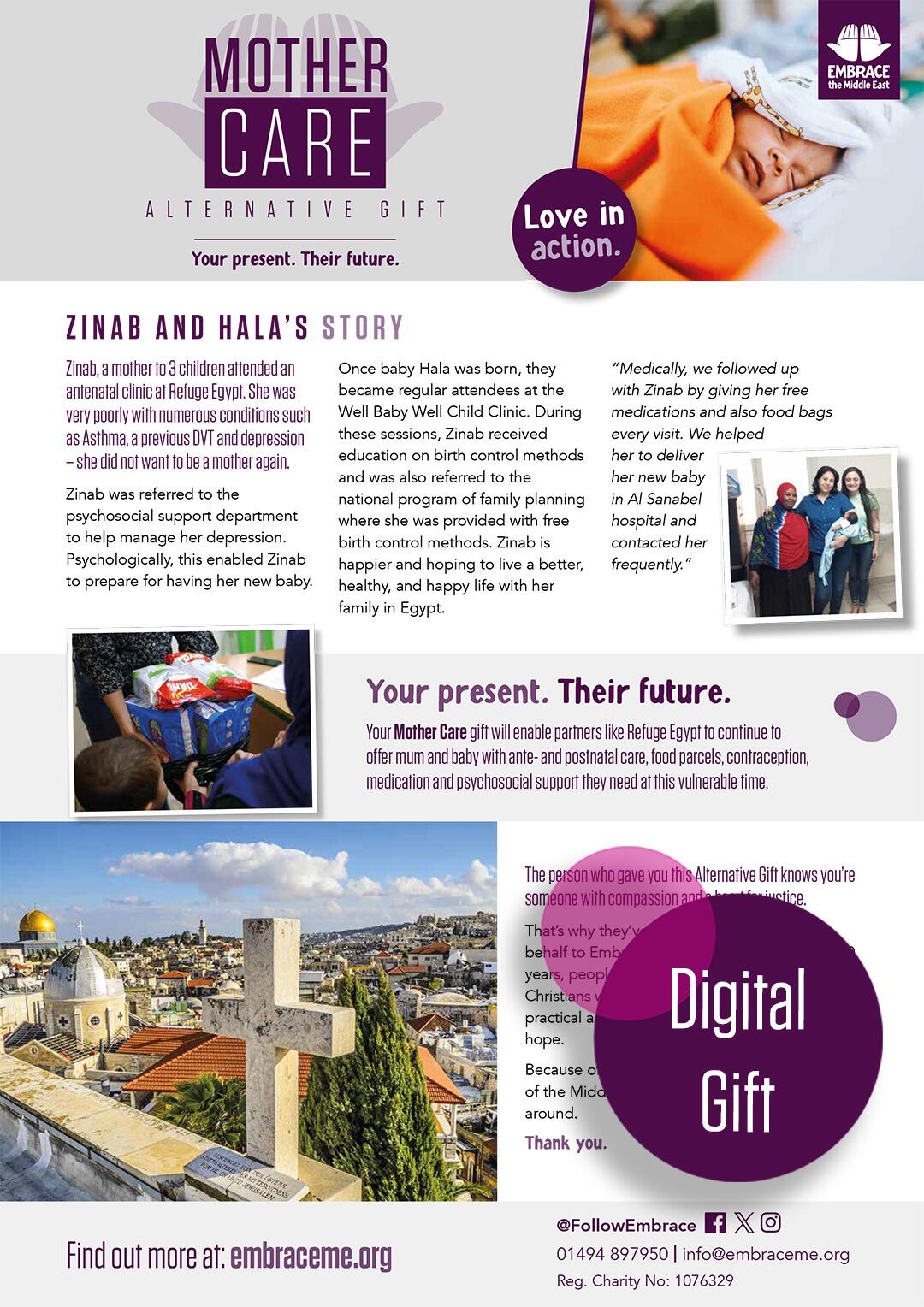 Alternative Gift - Mother Care - Digital gift