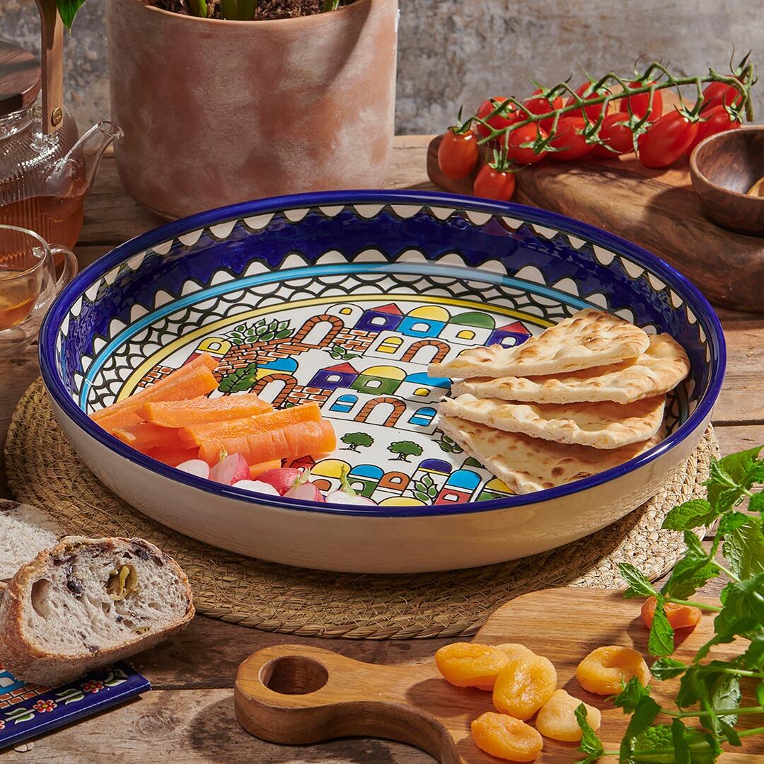 Homeware - Palestinian Ceramic Villages Serving Dish