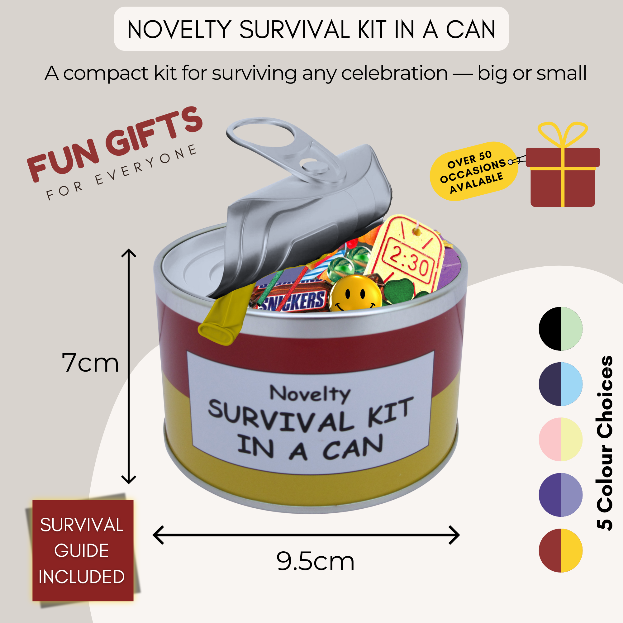 60th Birthday Survival Kit in a Can | Funny 60th Birthday Gift for Him ...