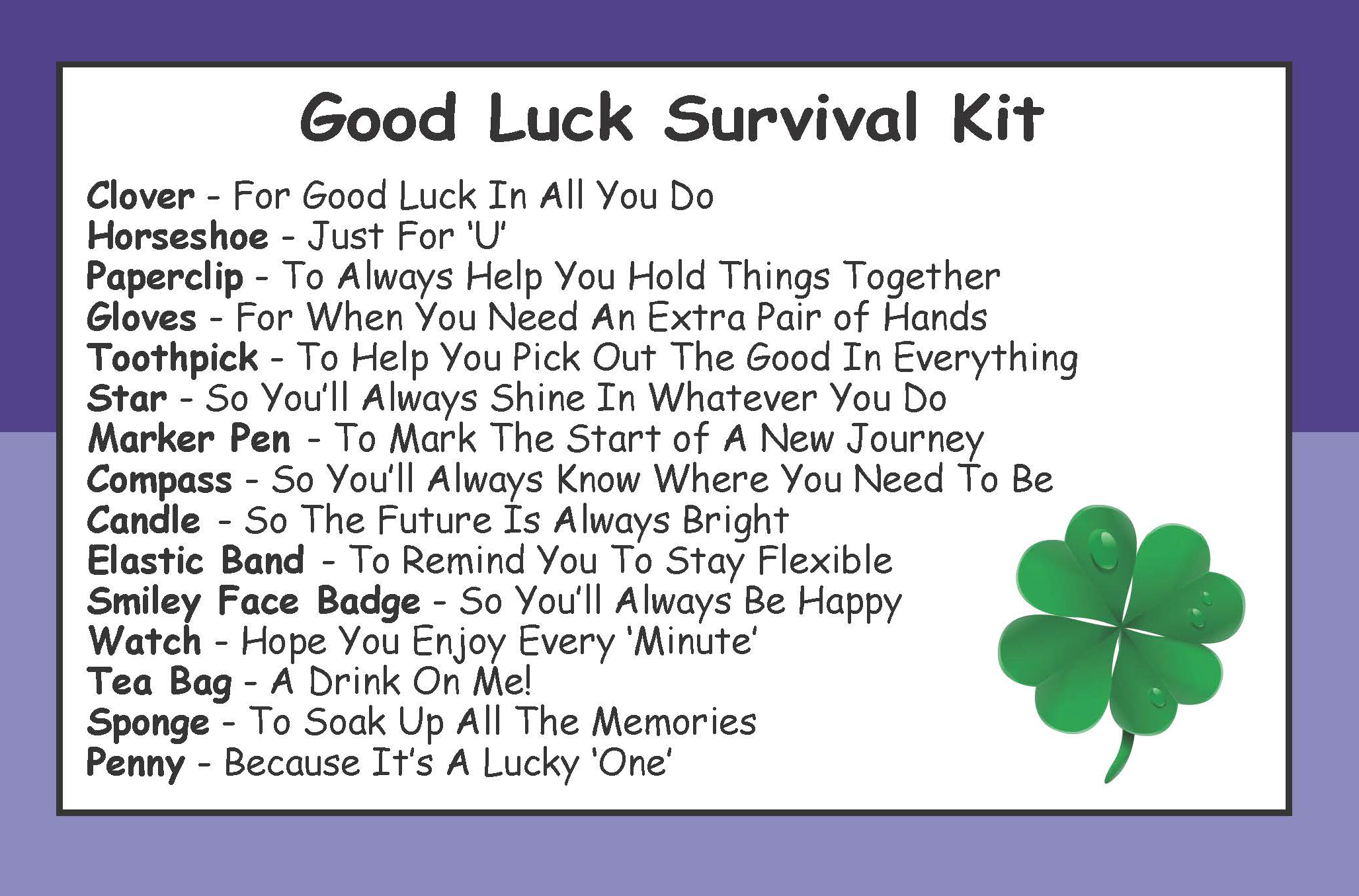 Good Luck Survival Kit – Perfect Gift for New Jobs, Retirement & More!