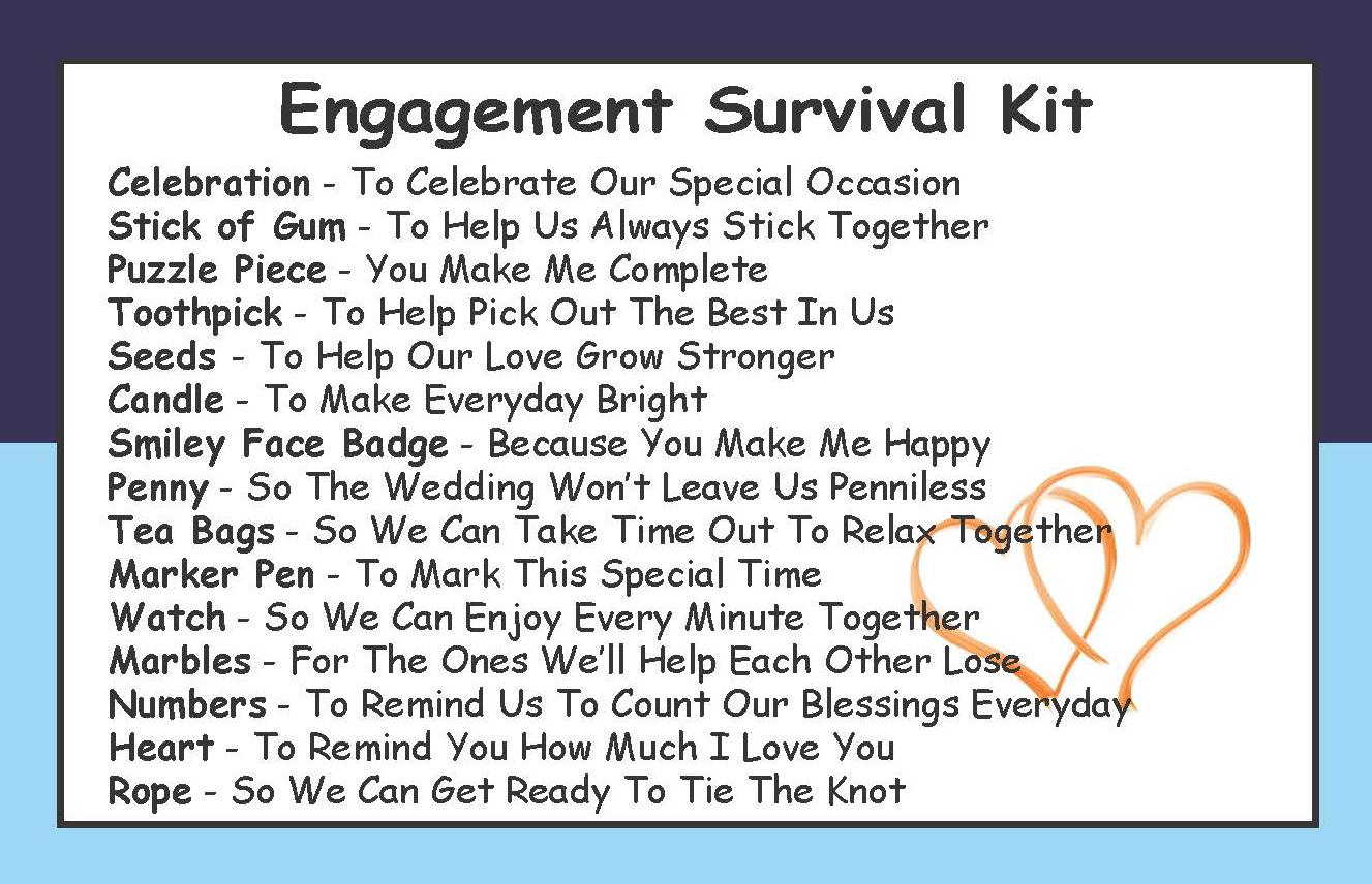 Engagement Survival Kit for Him – Perfect Gift for Your Fiancé!