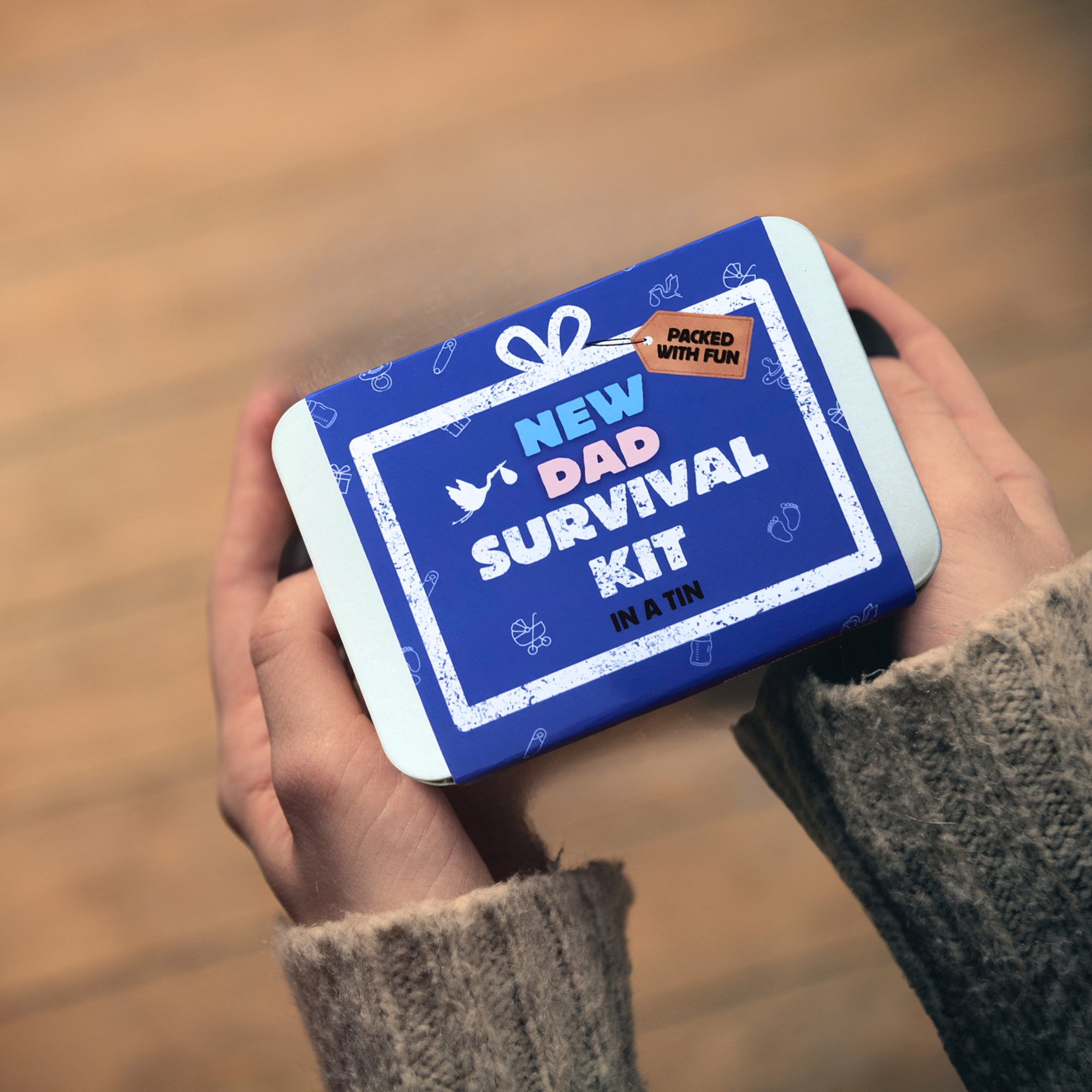 New Dad Survival Kit in a Tin – Funny Gift for Daddy-to-Be Under £10
