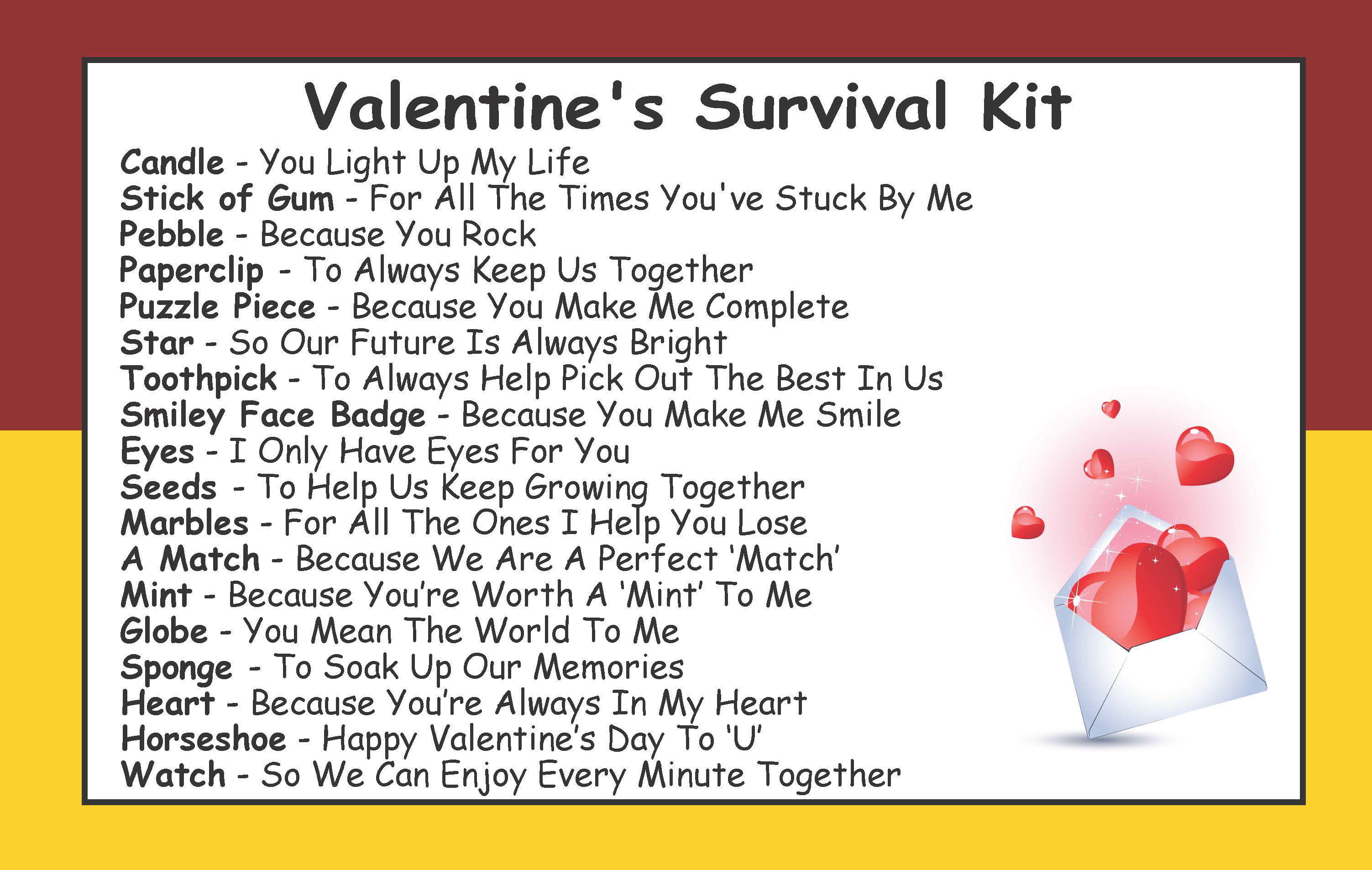 Valentine's Survival Kit – Fun & Thoughtful Gift for Your Loved One!
