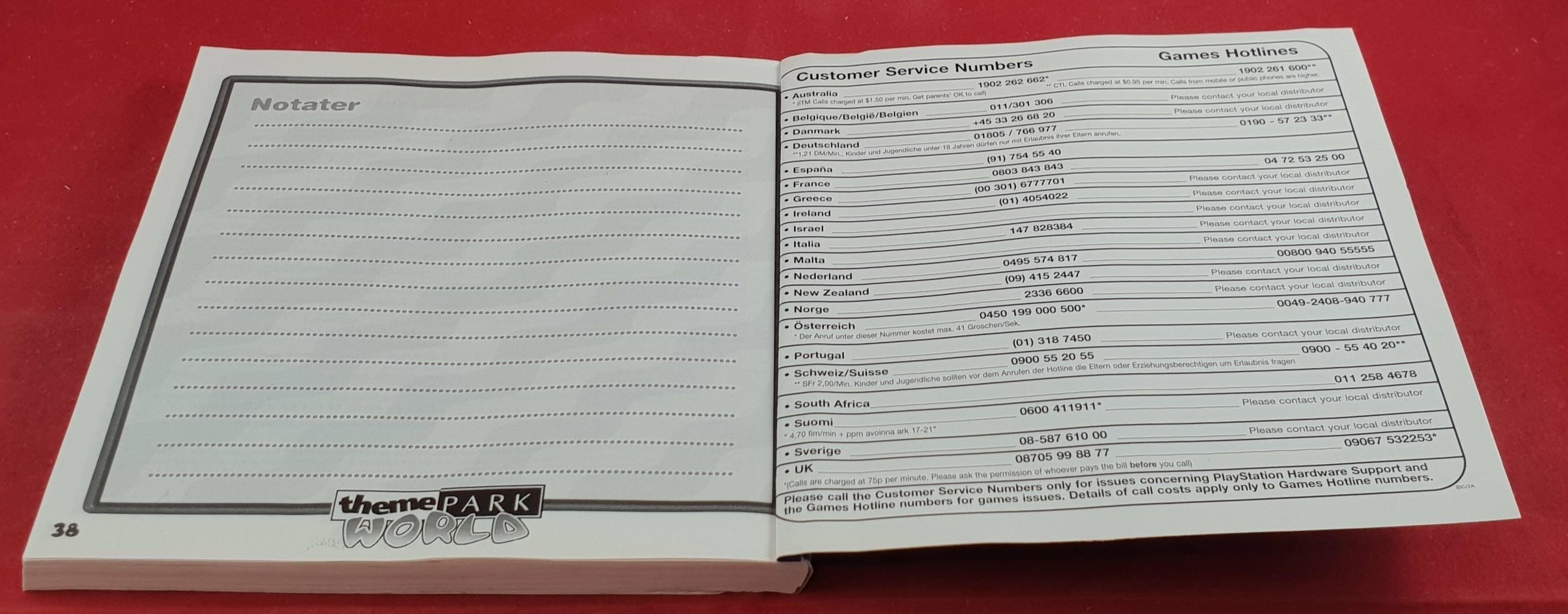 Theme Park World Classics Sony Playstation 1 (PS1) Game