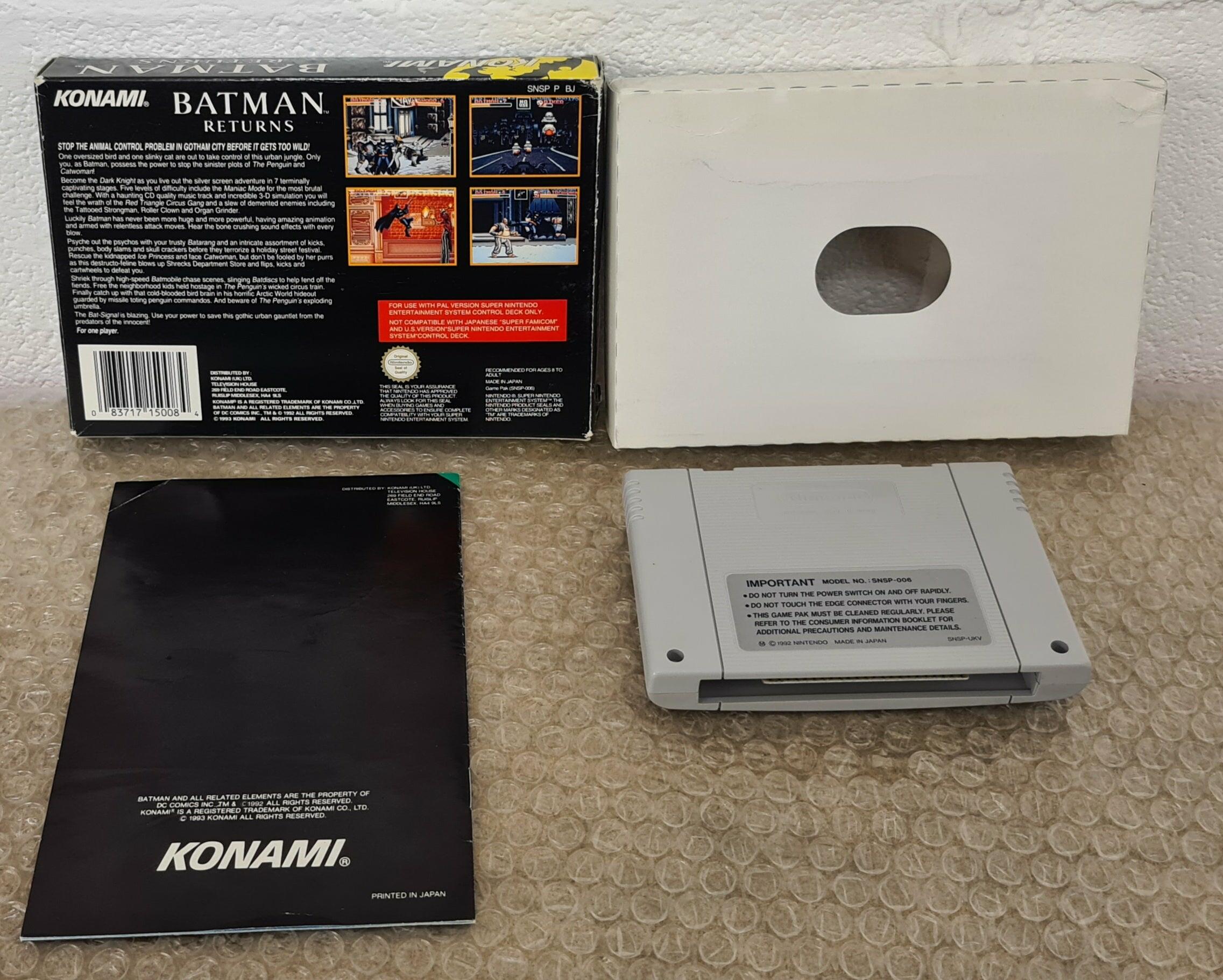 Batman Returns Super Nintendo Entertainment System (SNES) Game