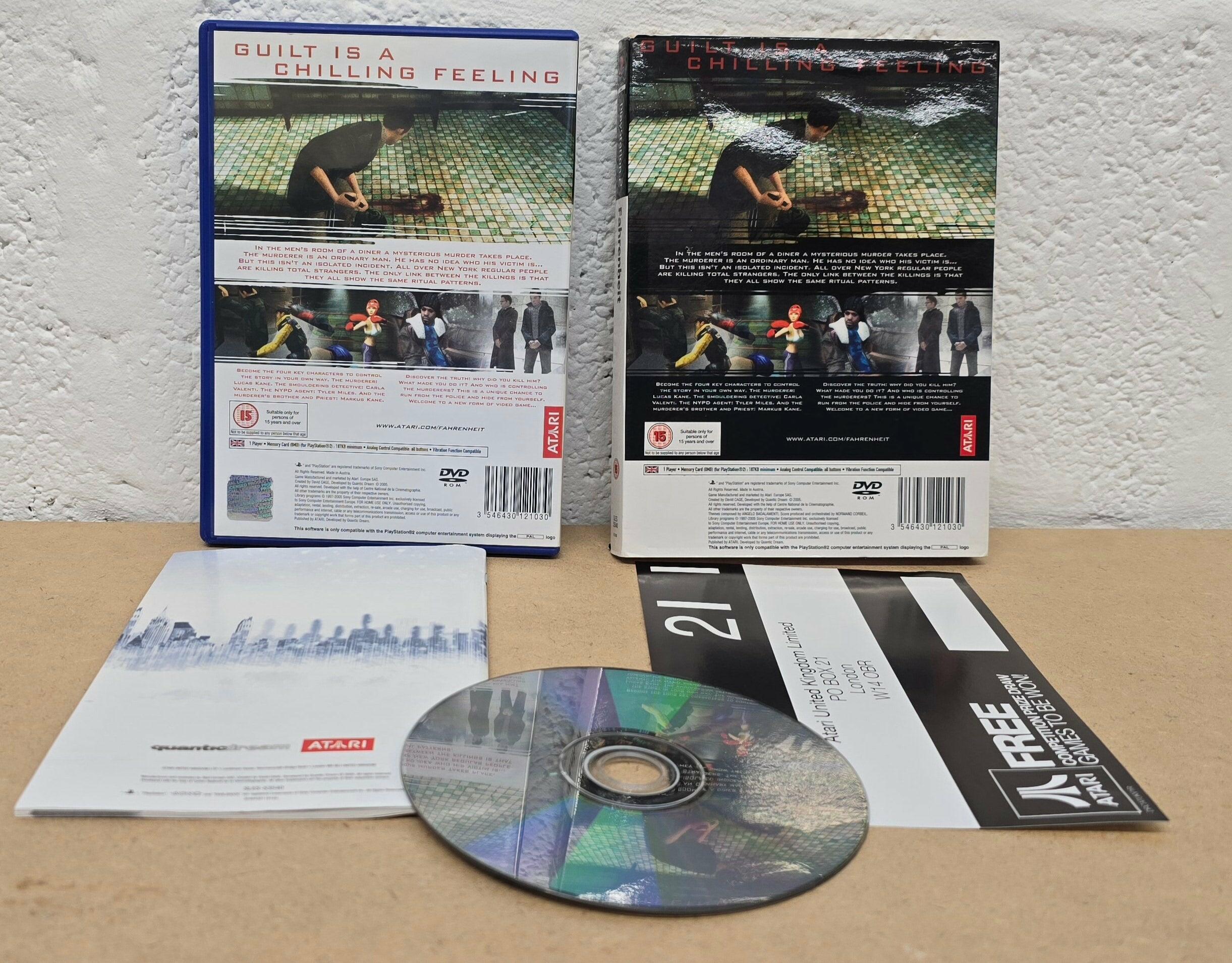 Fahrenheit with RARE Slip Case Sony Playstation 2 (PS2)