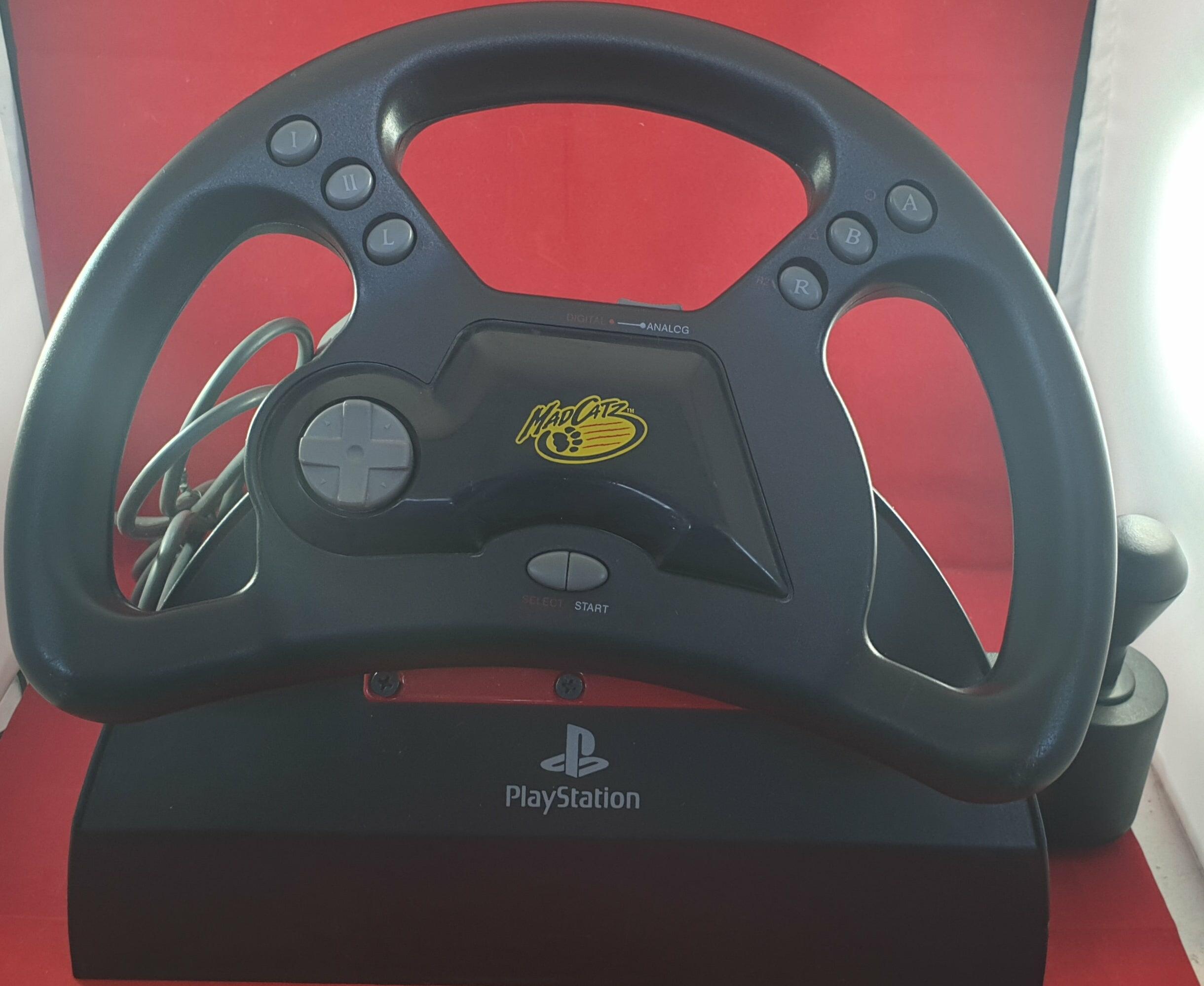 Mad Catz Sony Playstation 1 Racing Wheel and Pedals Accessory with ...