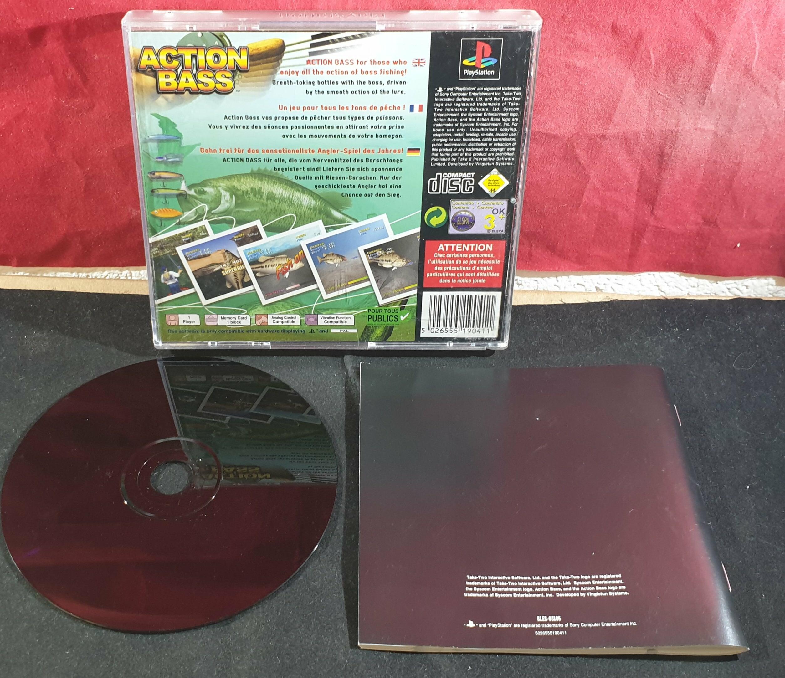Used Action Bass – PS1 Fishing Game – UK Stock