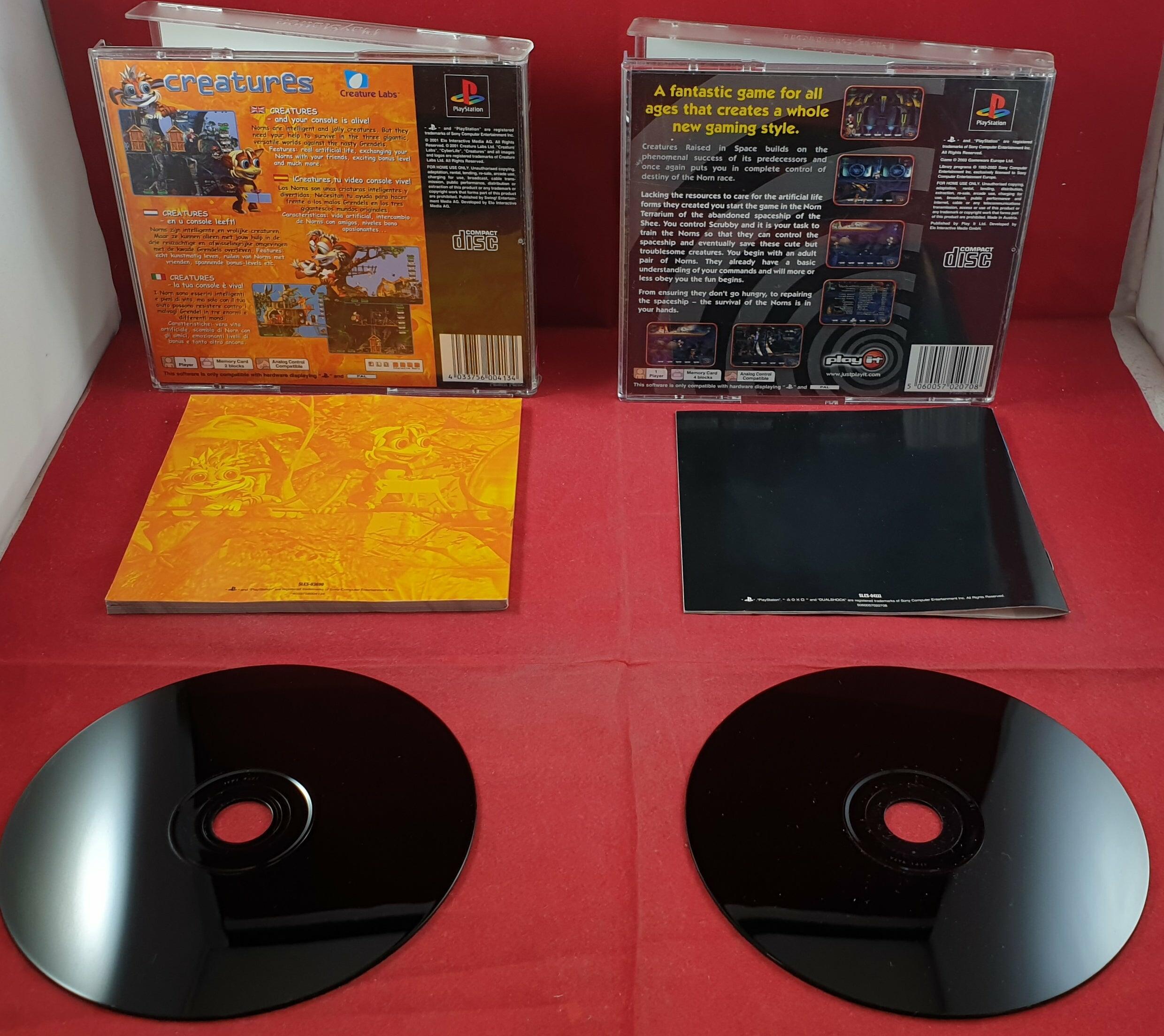 Creatures & Creatures Raised in Space PS1 (Sony PlayStation 1) game bundle