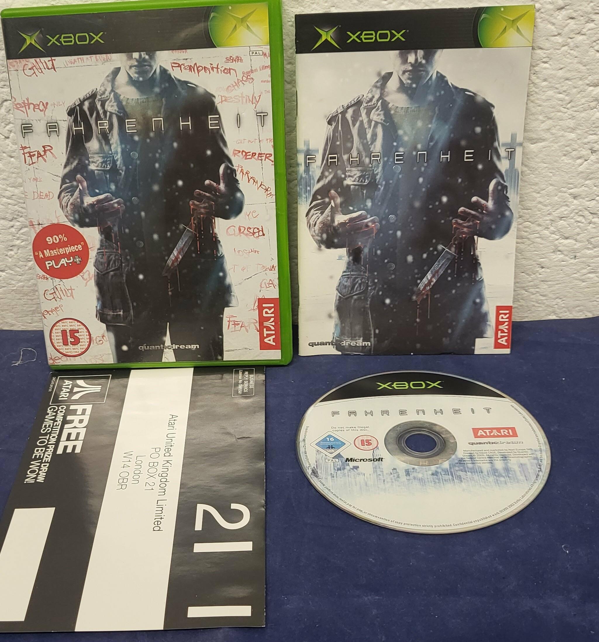 Fahrenheit AKA Indigo Prophecy Microsoft Xbox Game