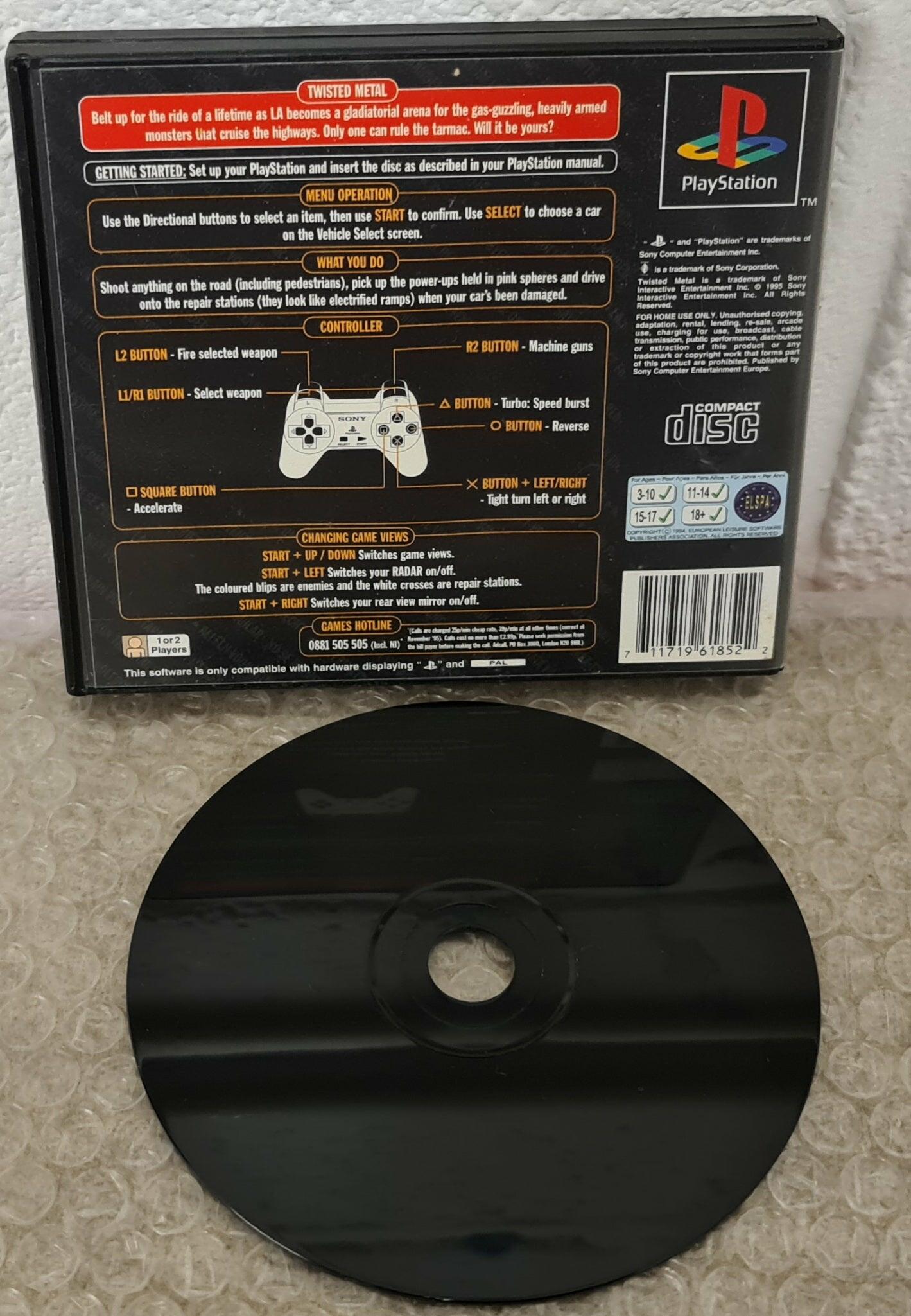 Twisted Metal RARE Ex Rental Sony Playstation 1 (PS1) Game