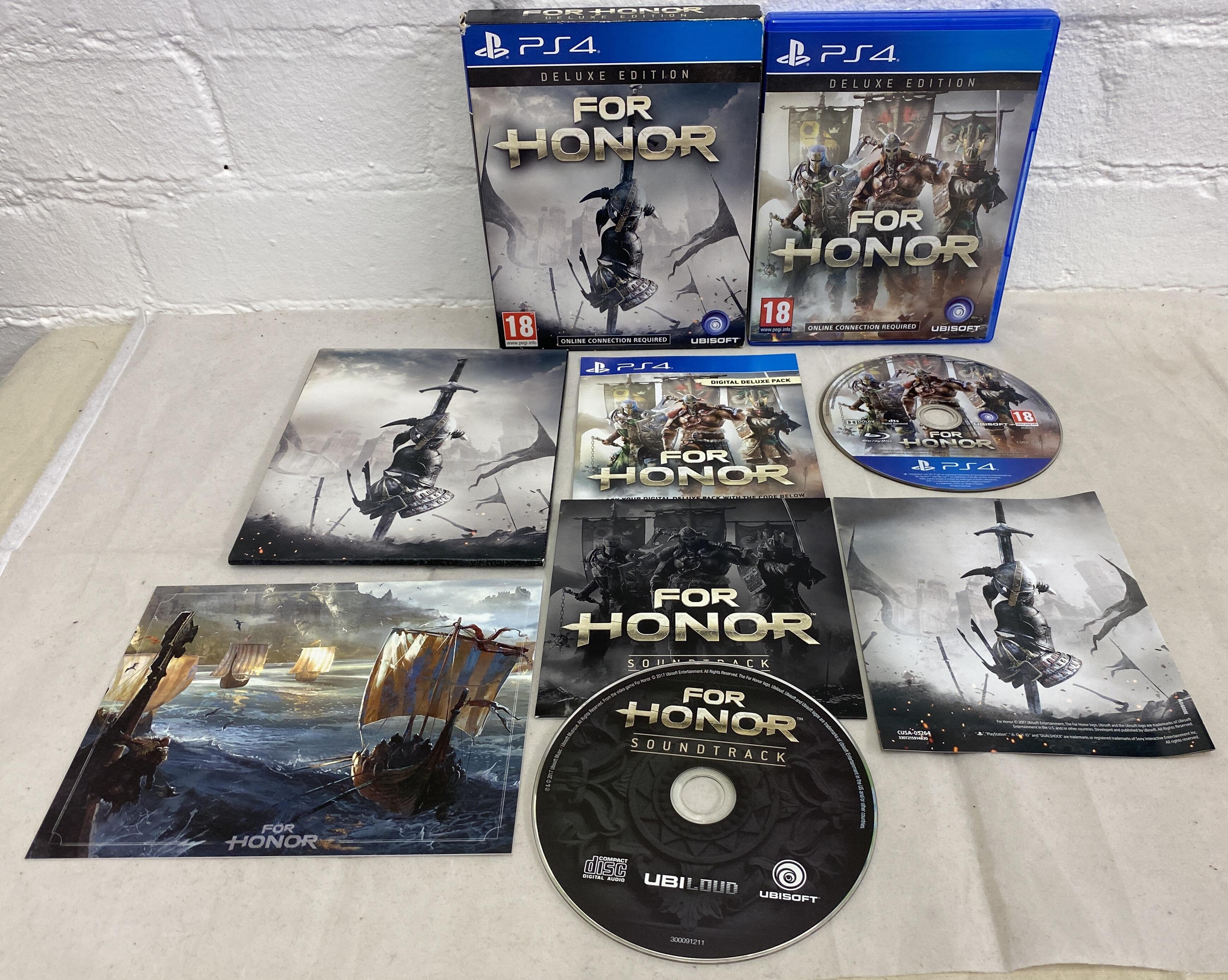 For Honor Deluxe Edition PS4 Very Good Complete Soundtrack & Art Cards