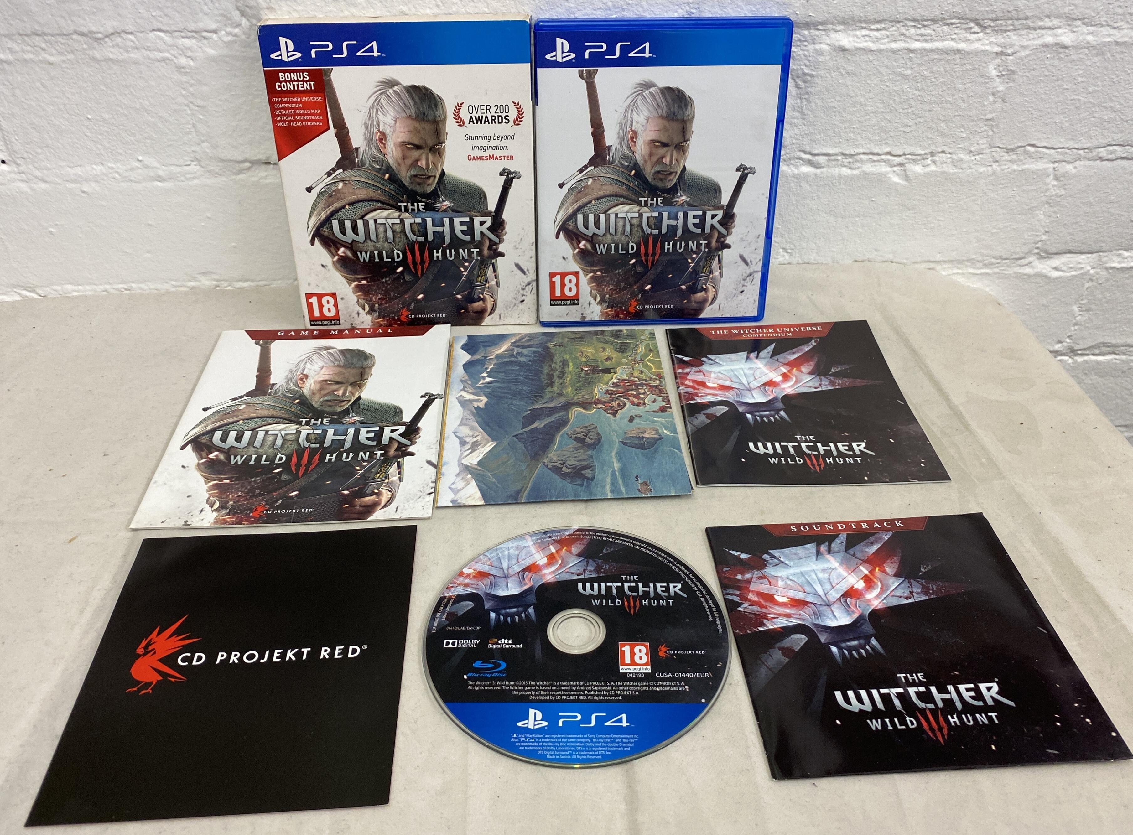 The Witcher 3: Wild Hunt (PS4) Complete Bonus Content Bundle Map ...