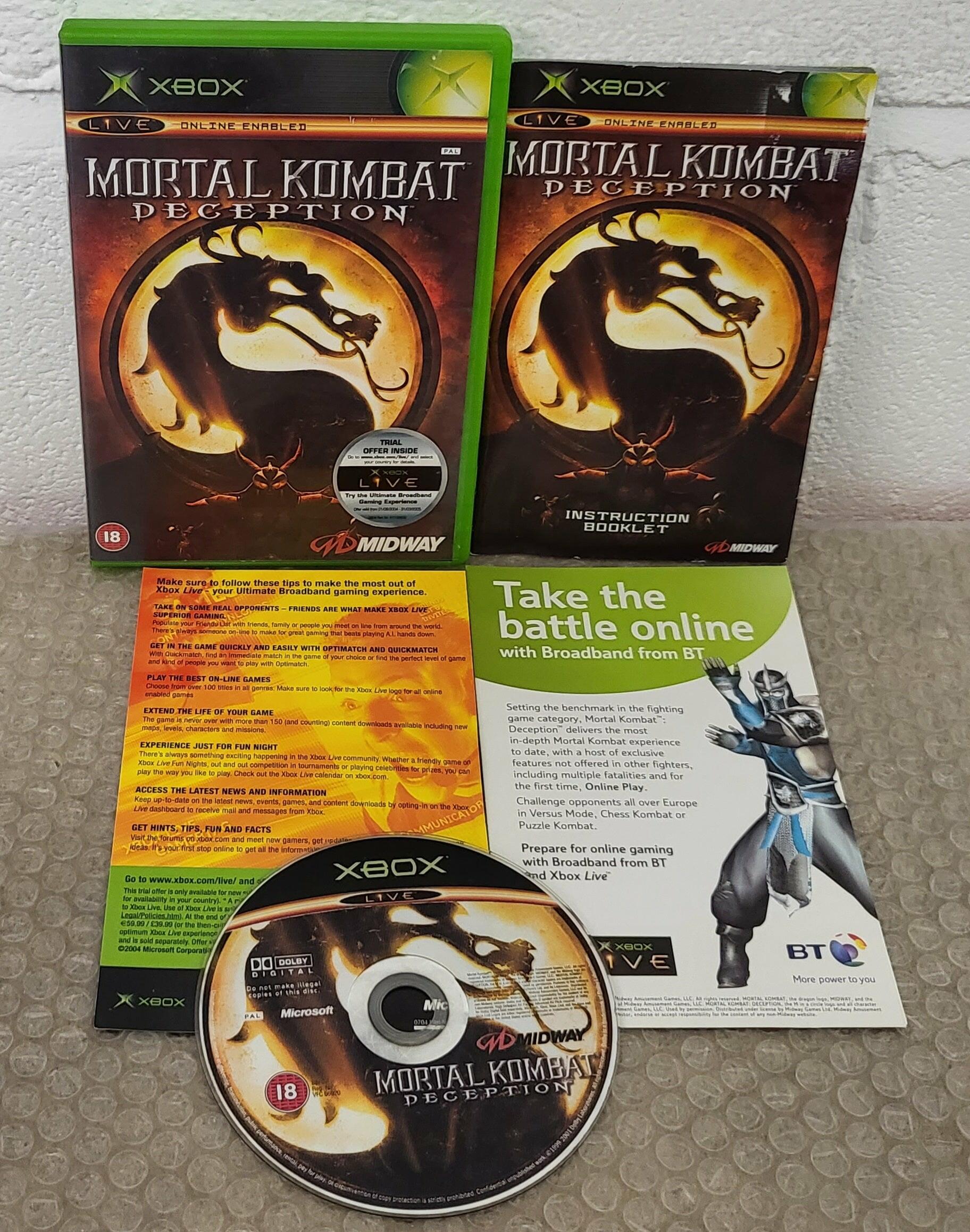 Mortal Kombat Deception Microsoft Xbox Game