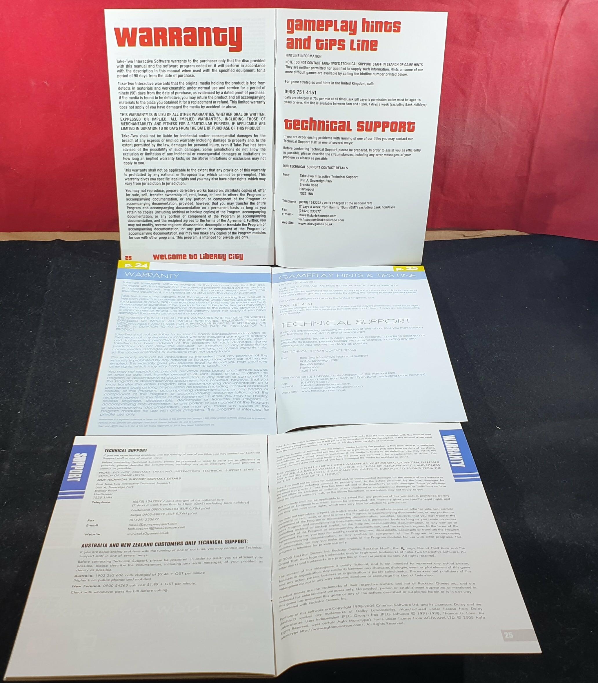 Grand Theft Auto Trilogy with Maps Microsoft Xbox Game