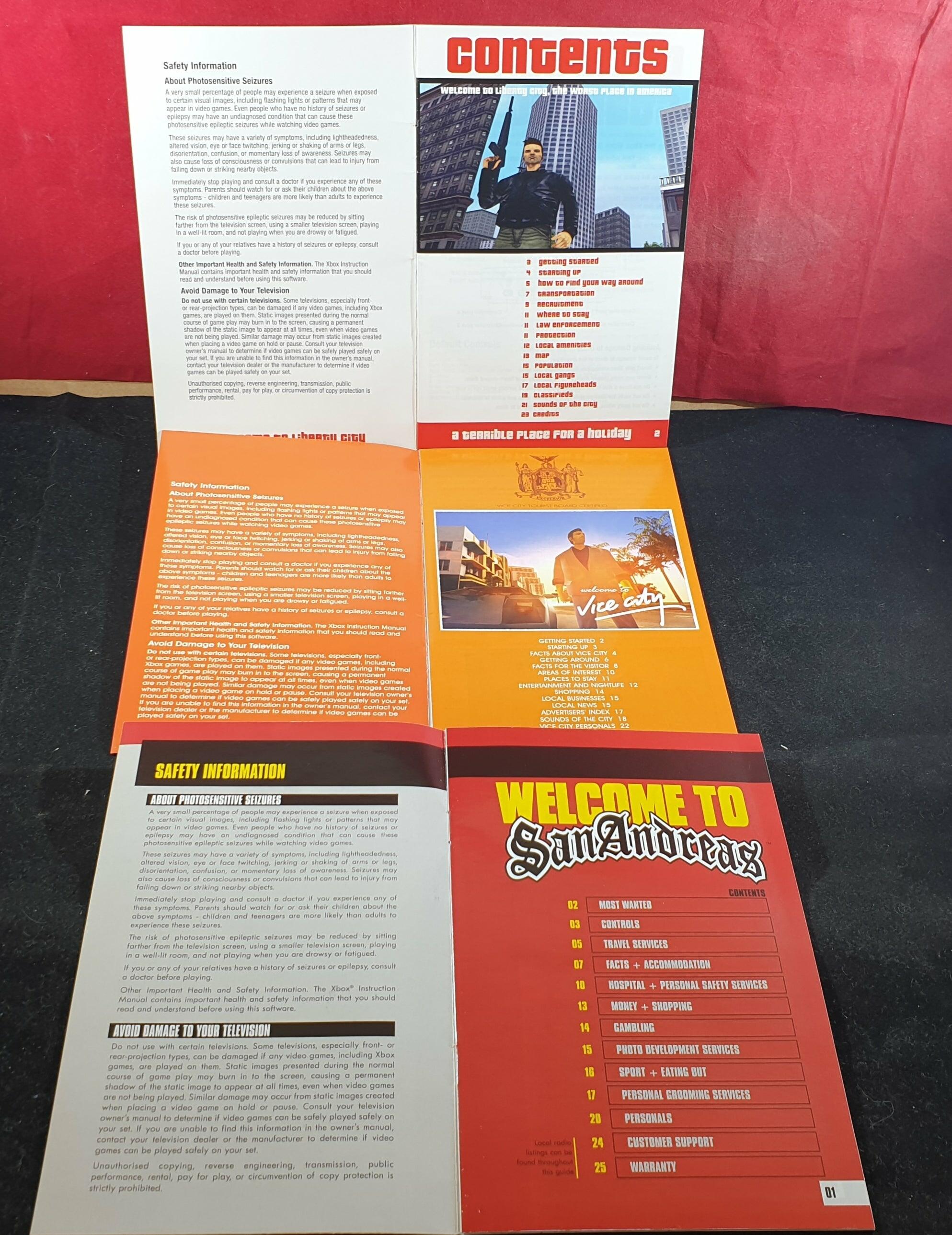 Grand Theft Auto Trilogy with Maps Microsoft Xbox Game