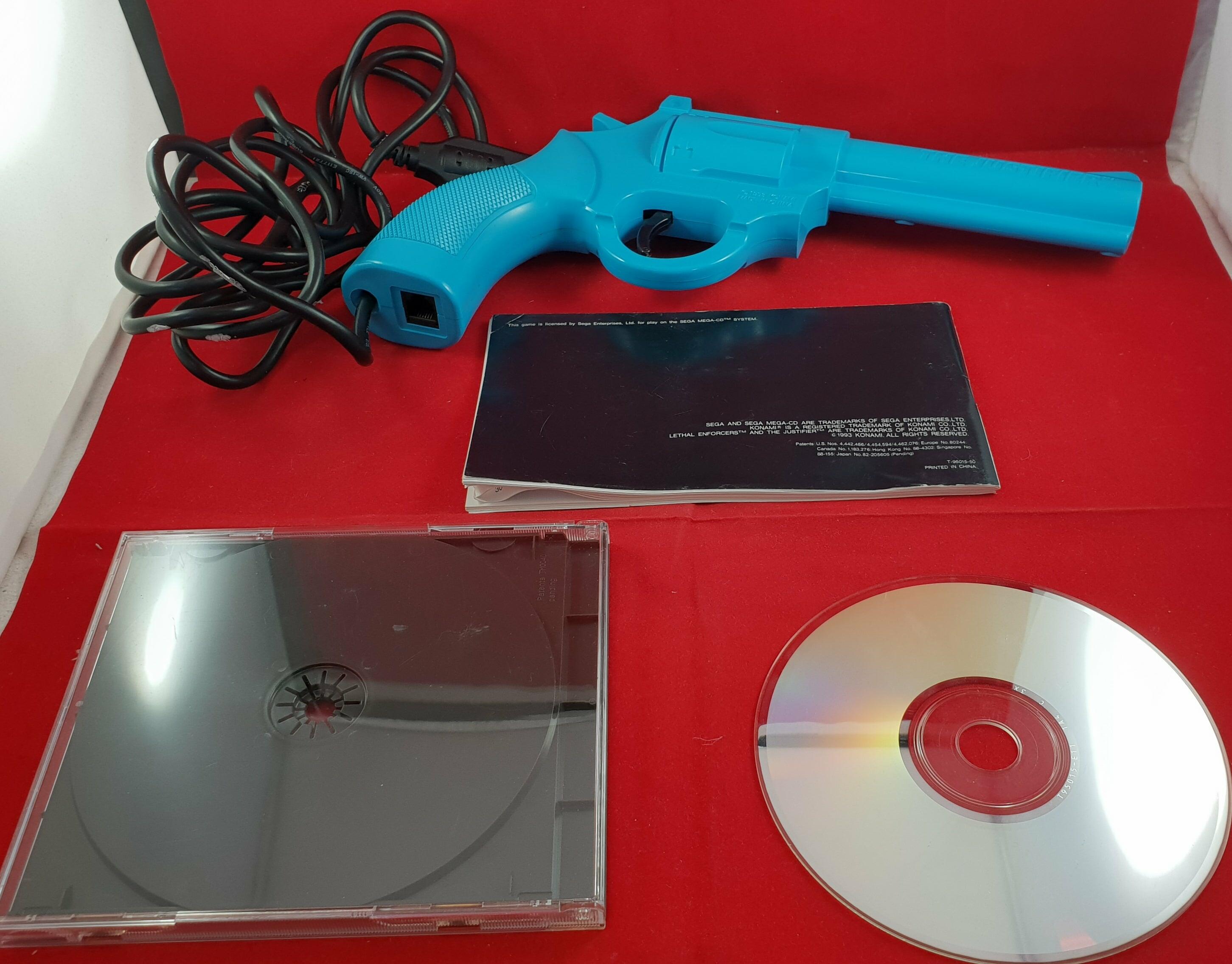 Boxed Lethal Enforcers with Justifier Gun Sega Mega CD Game