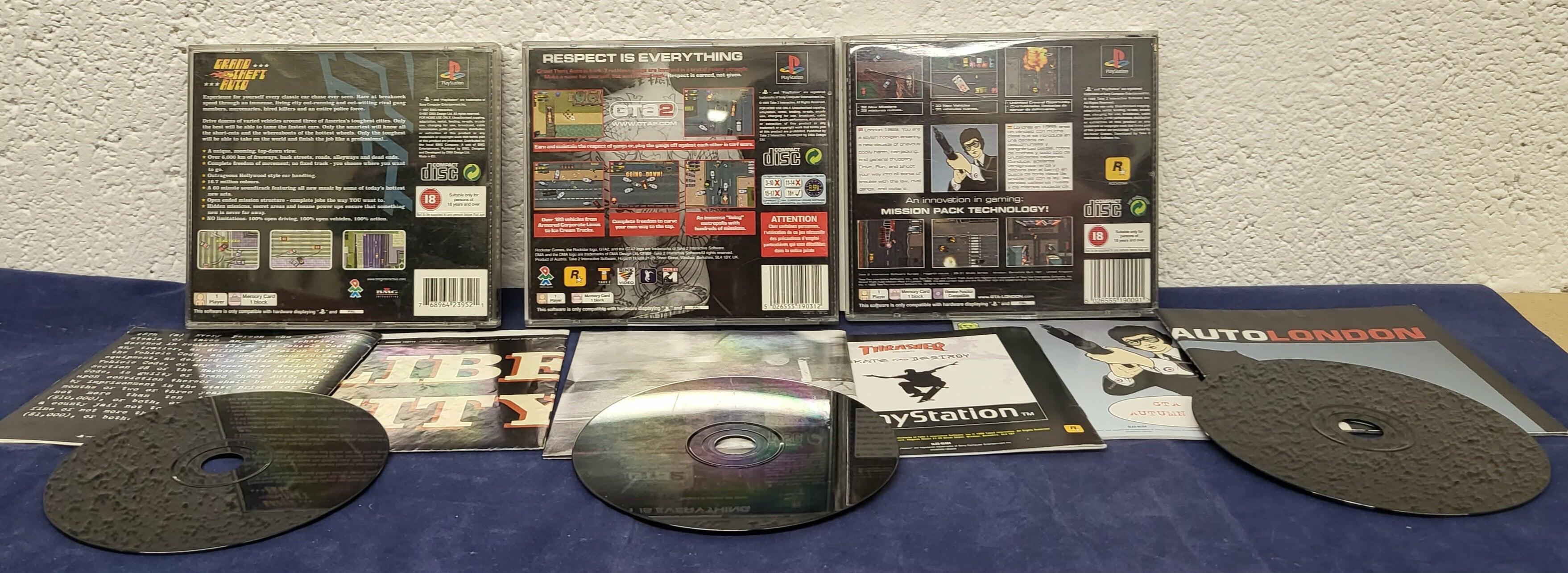 Grand Theft Auto 1, 2 & London with Maps Sony Playstation 1 (PS1)