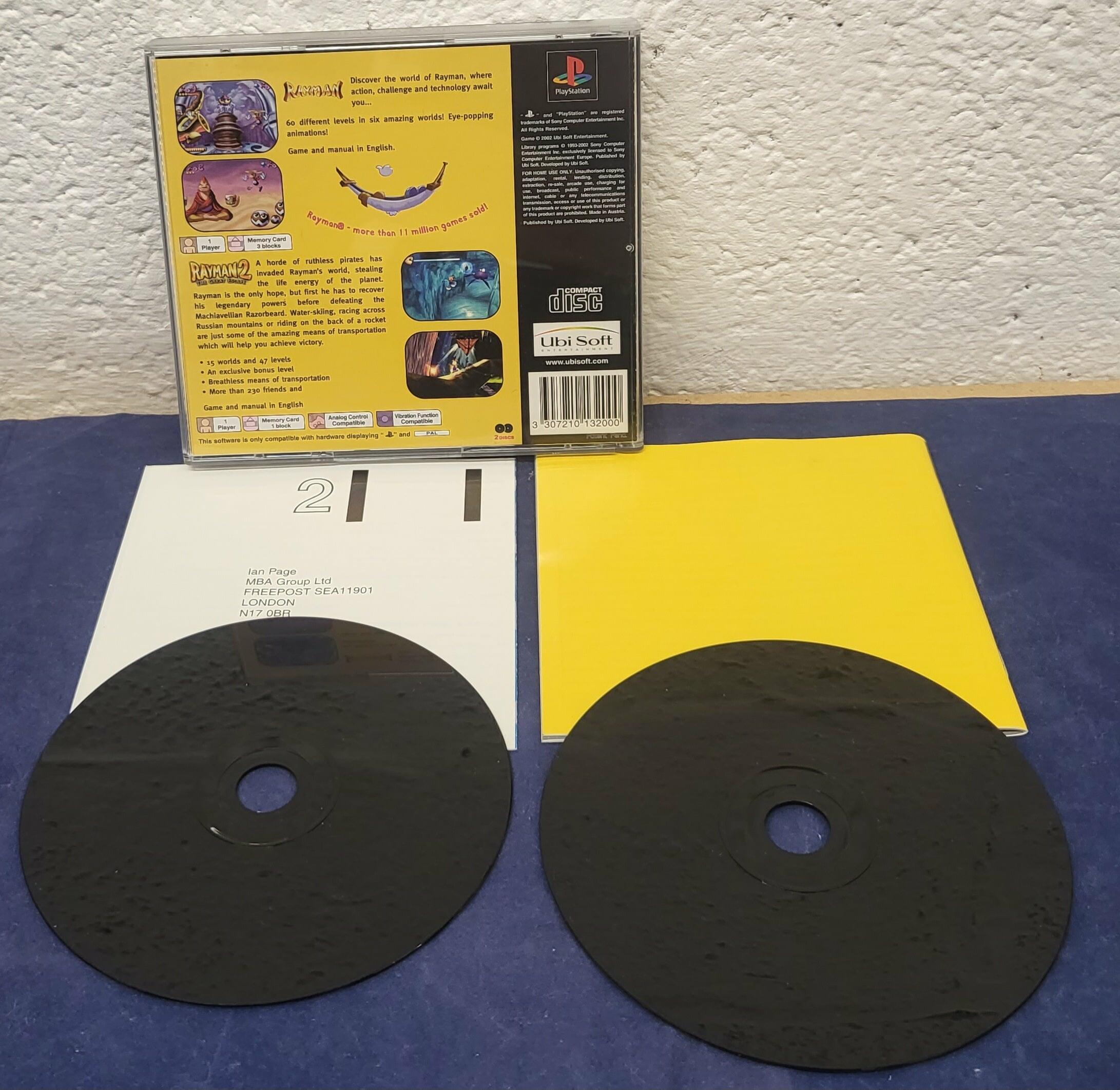 Rayman 1 & 2 Double Pack Sony Playstation 1 (PS1) Game